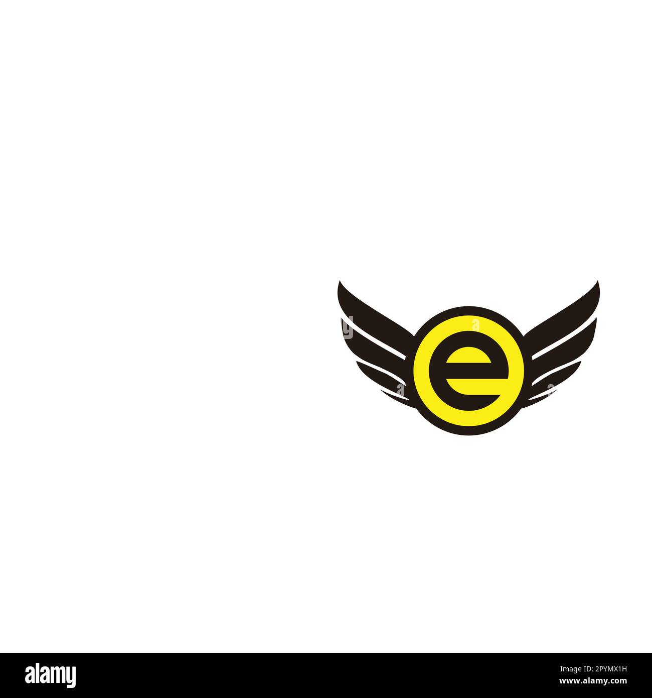 Letter e wing, circle geometric symbol simple logo vector Stock Vector ...