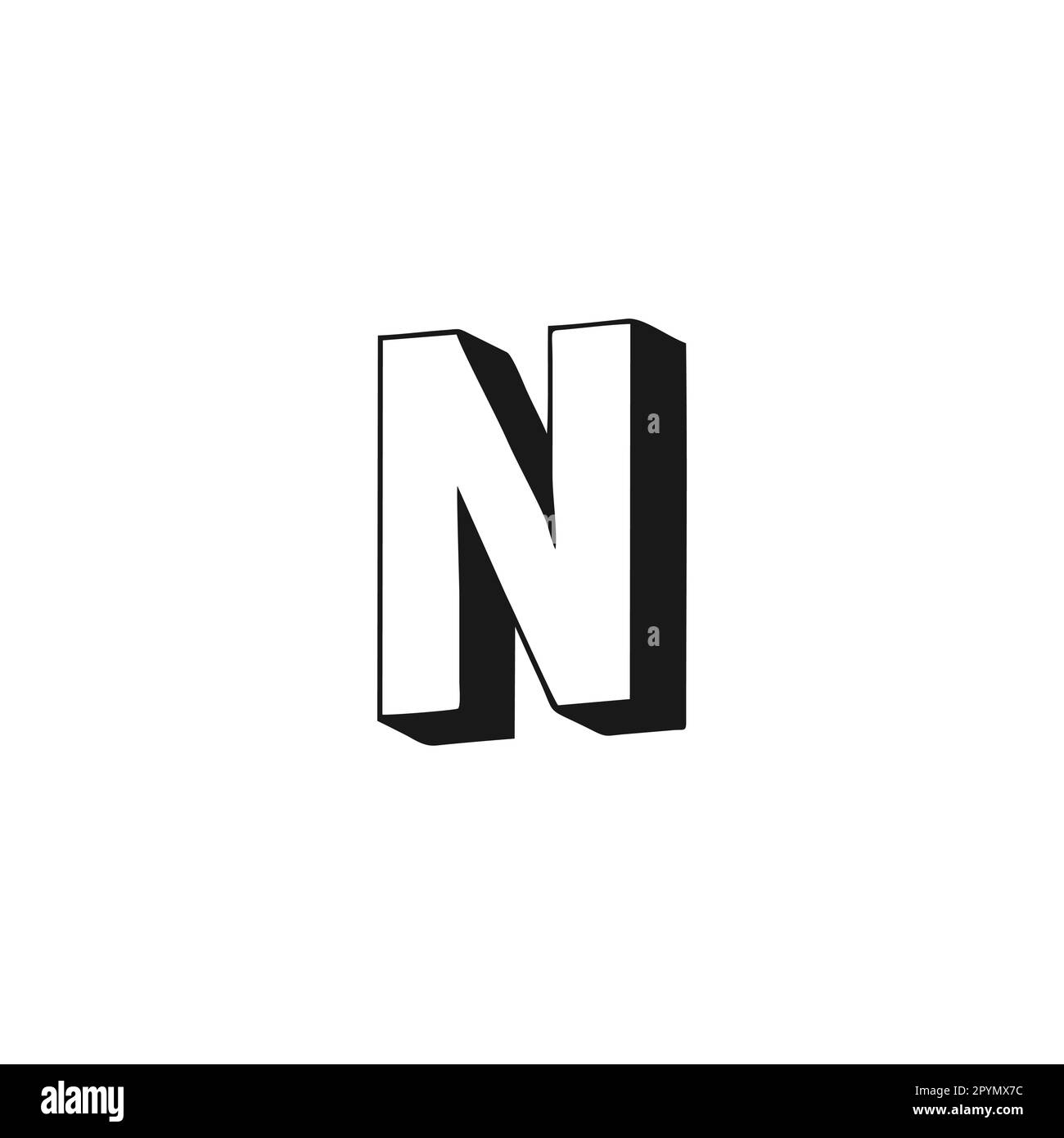 3d Letter N