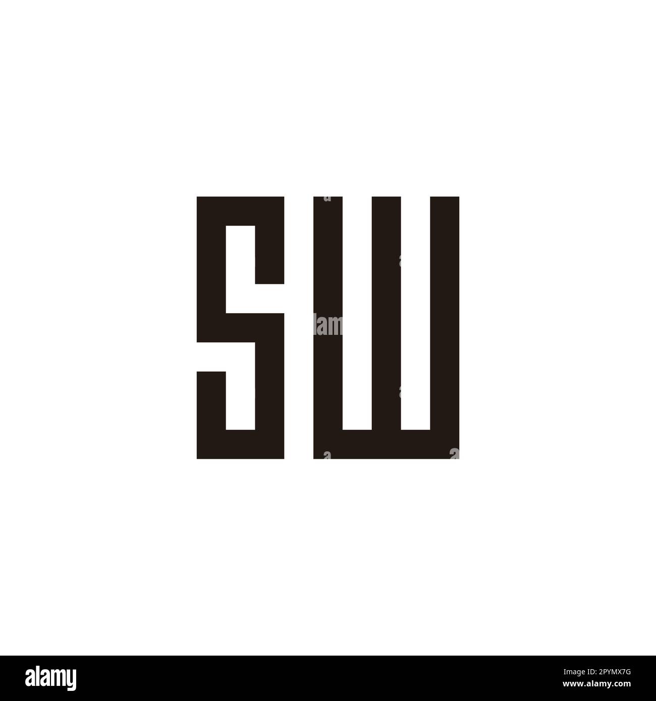 Letter SW square geometric symbol simple logo vector Stock Vector Image ...