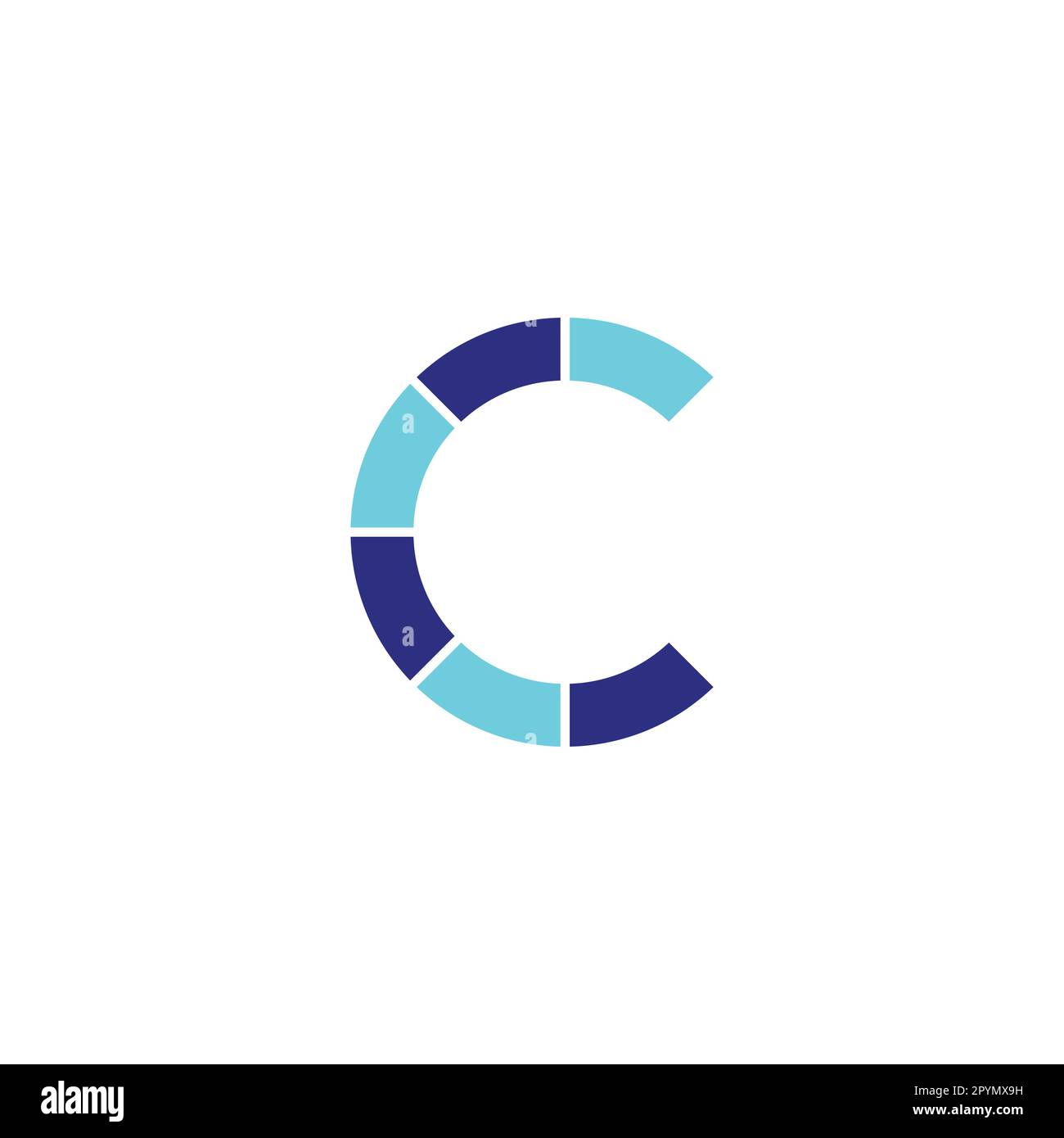 Letter C technology, modern geometric symbol simple logo vector Stock ...