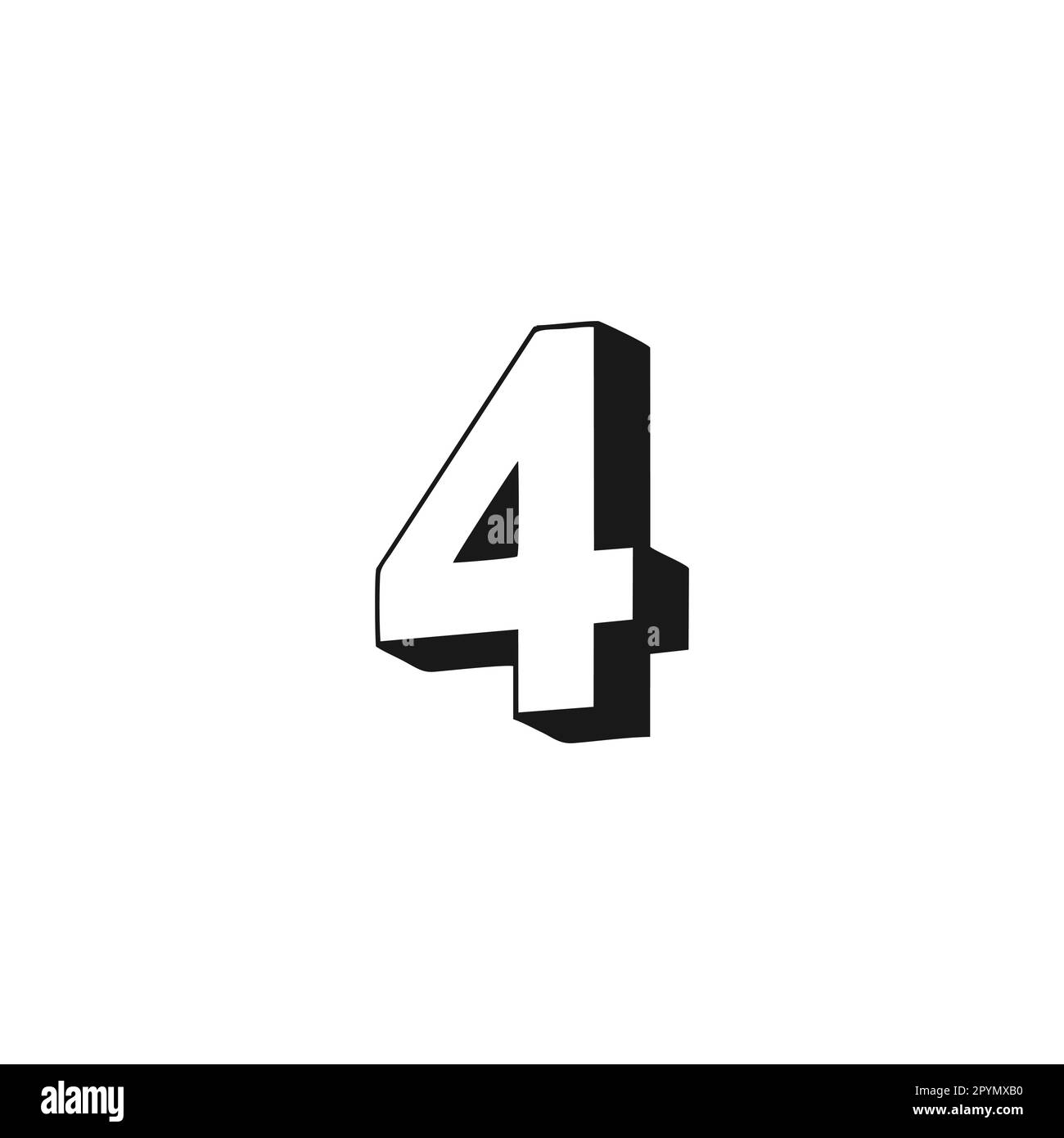 Number 4 logo Stock Vector Images - Alamy