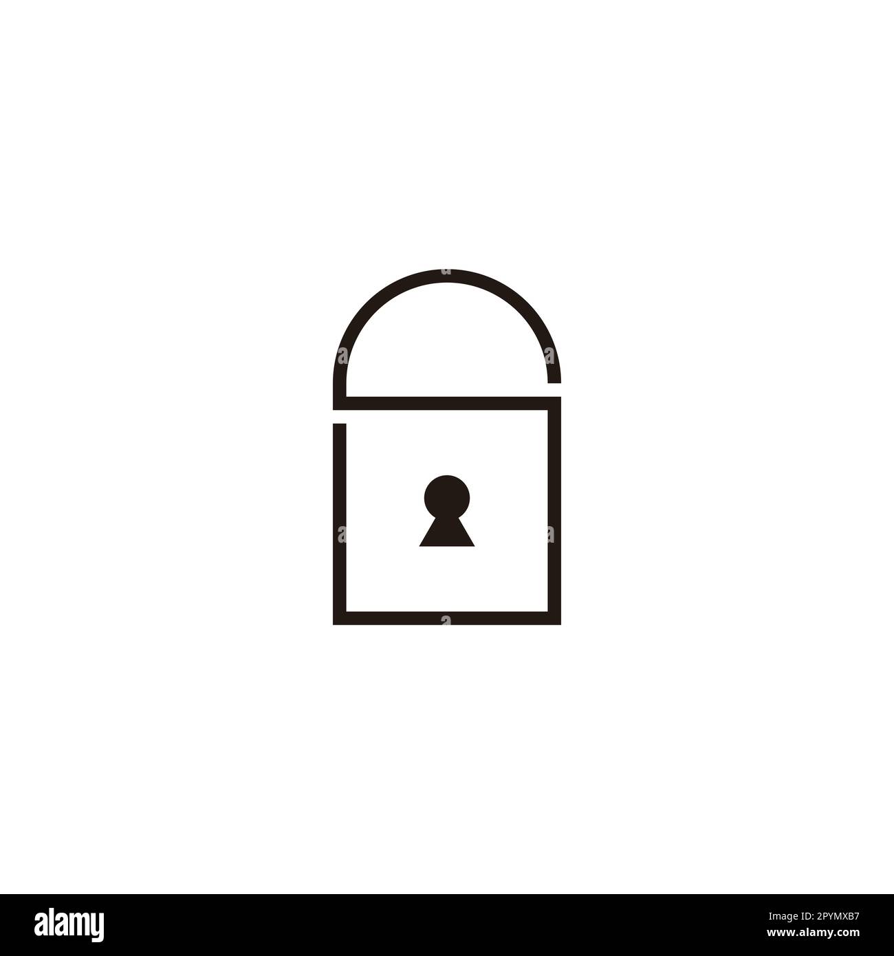 Letter S padlock, line geometric symbol simple logo vector Stock Vector ...
