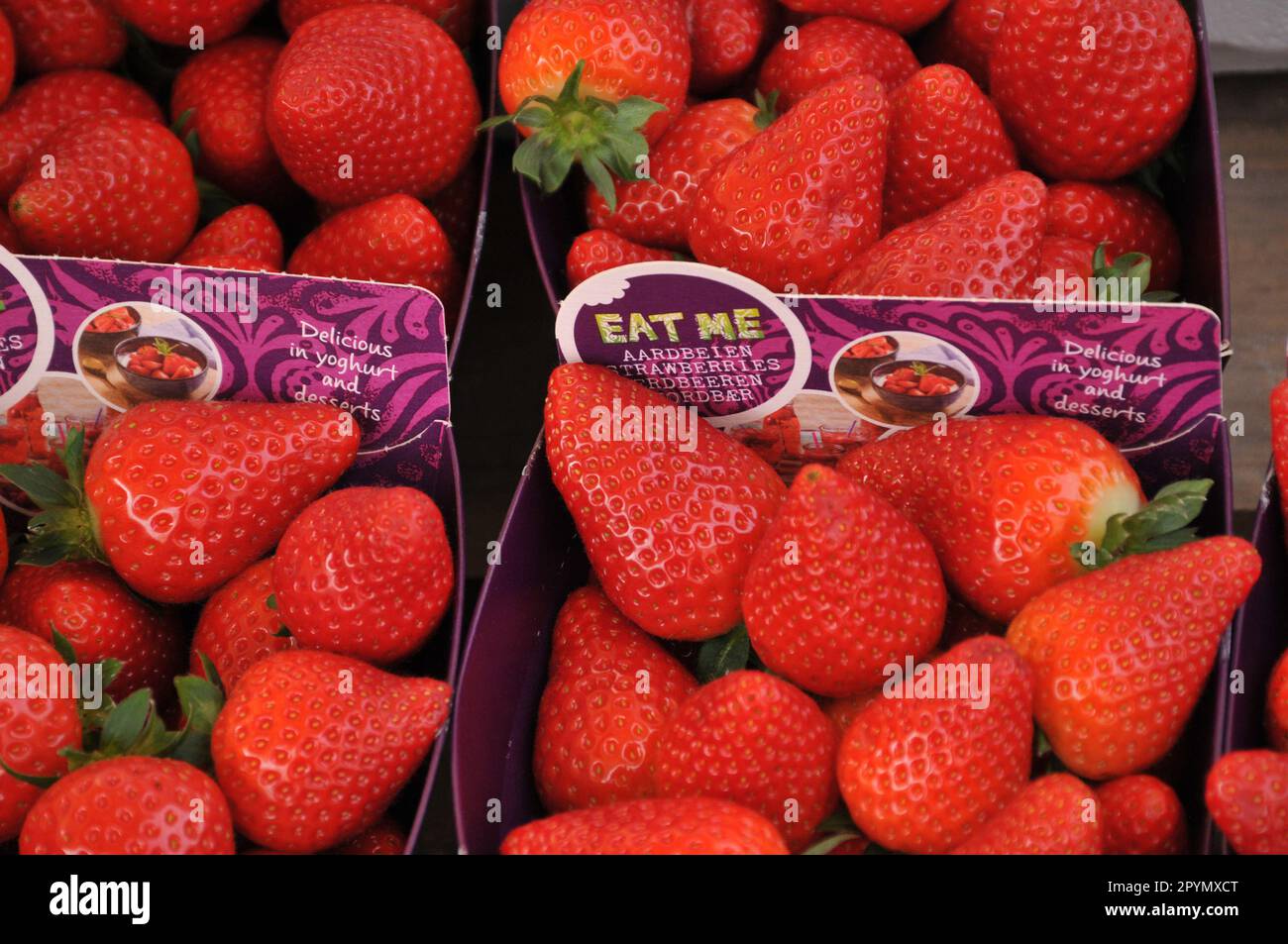 Copenhagen /Denmark/04 May 2023/ Grapes and strawbwry fruit vendor in ...