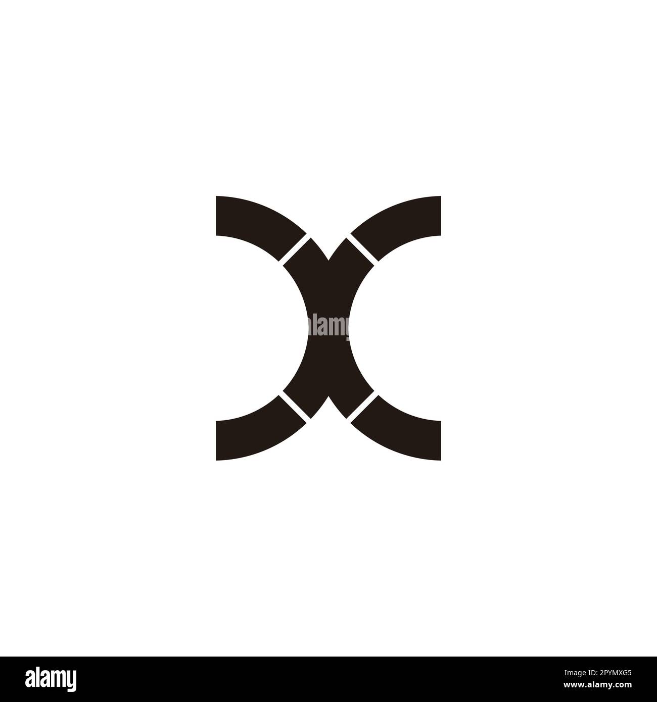 Letter X double line geometric symbol simple logo vector Stock Vector ...