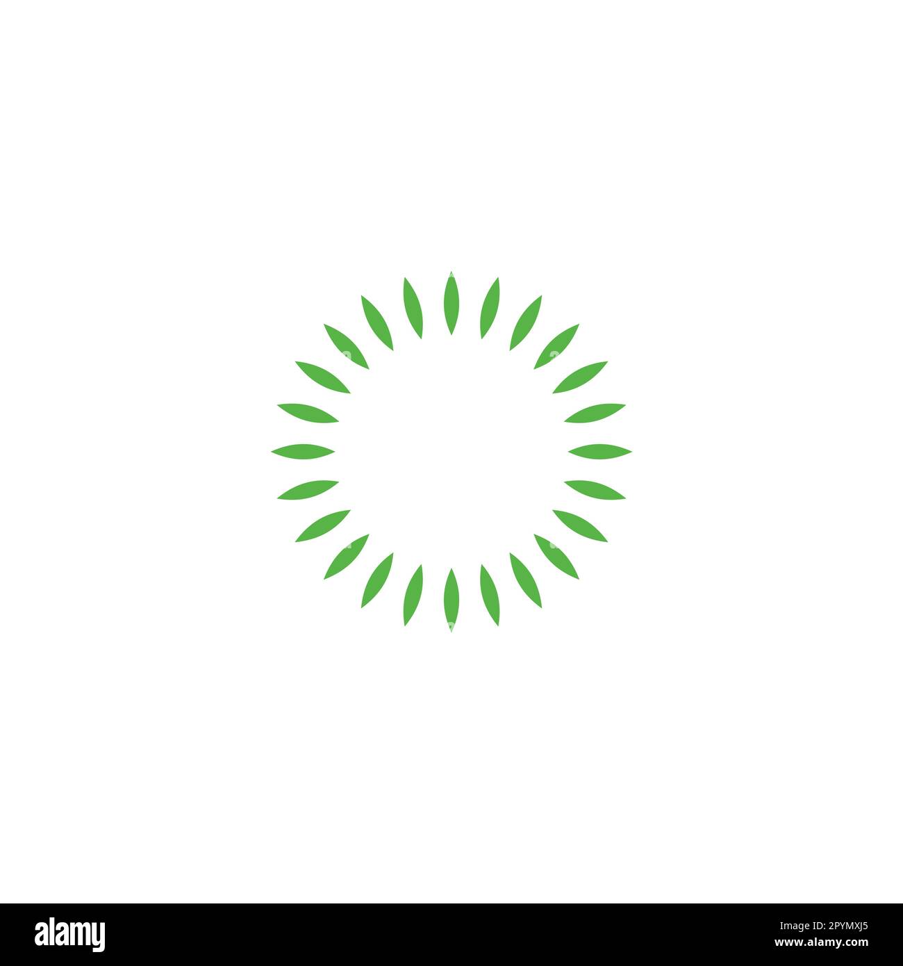 Letter o leaves, round geometric symbol simple logo vector Stock Vector ...