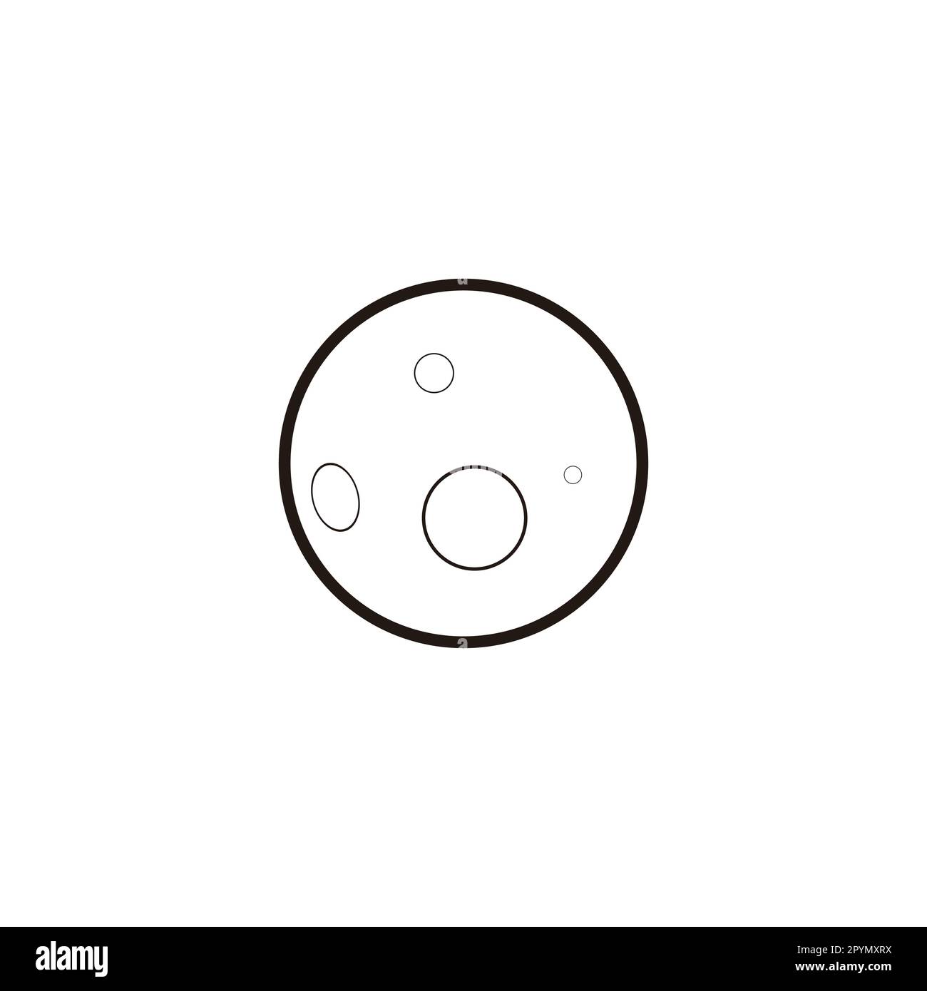 Planet, moon geometric symbol simple logo vector Stock Vector Image ...