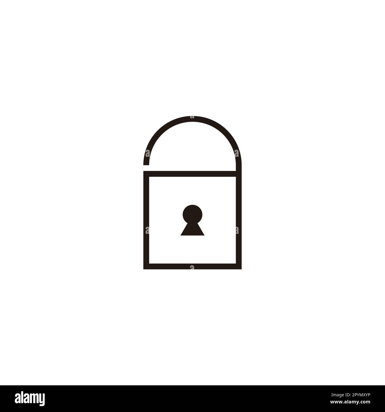 Letter a padlock, line geometric symbol simple logo vector Stock Vector ...