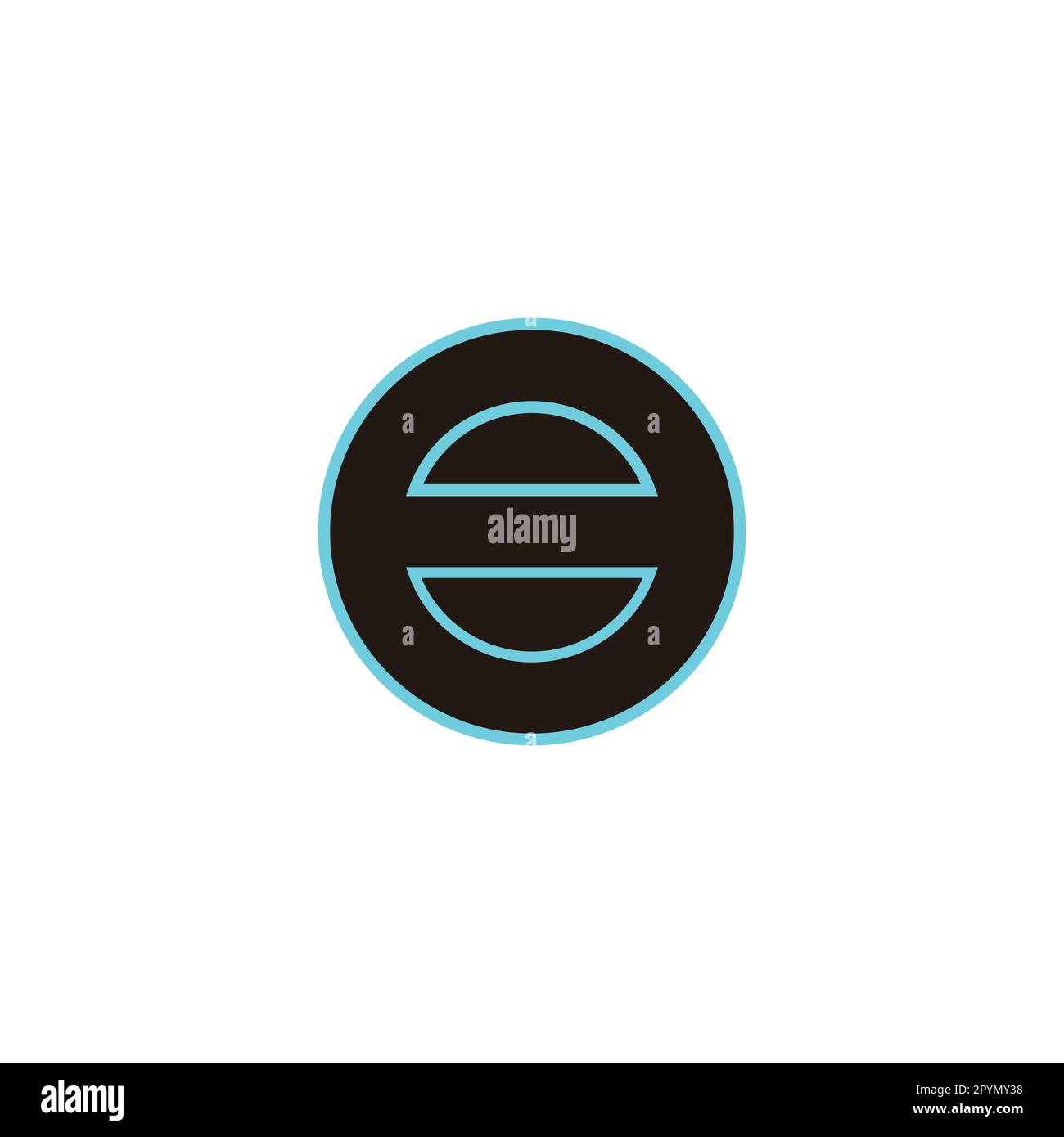 Number 8 circle, technology geometric symbol simple logo vector Stock ...