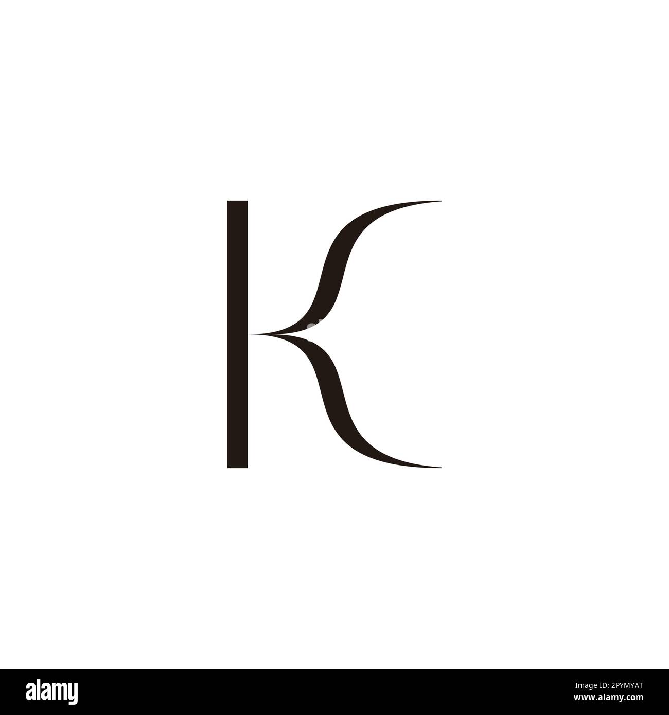 Letter K figure geometric symbol simple logo vector Stock Vector Image ...