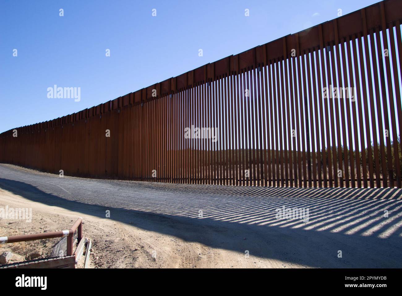 Campo, CA, USA - November 13, 2021: Views of the US border wall located ...