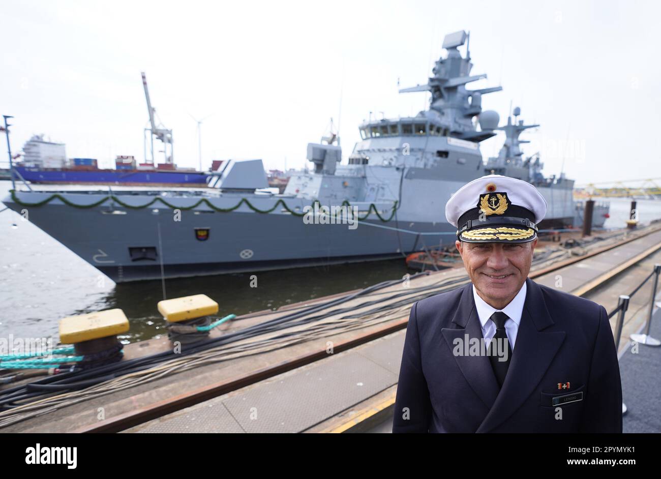 04 May 2023, Hamburg: Vice Admiral Frank Lenski, Commander of Fleet and ...