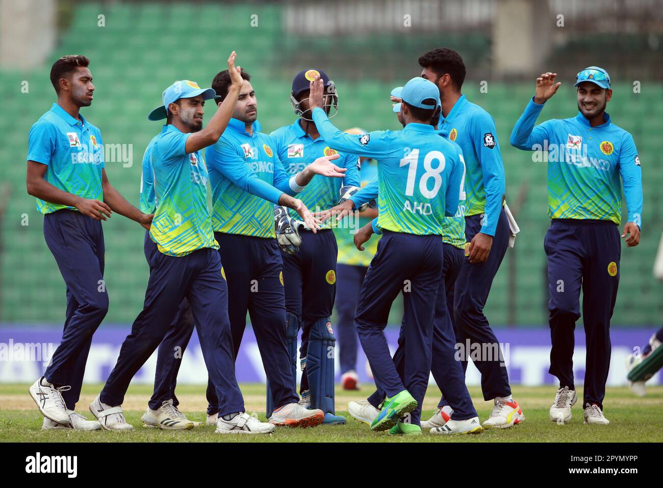 Abahani Ltd. foreign player pakistani Khushdil Shah celebrates one of ...