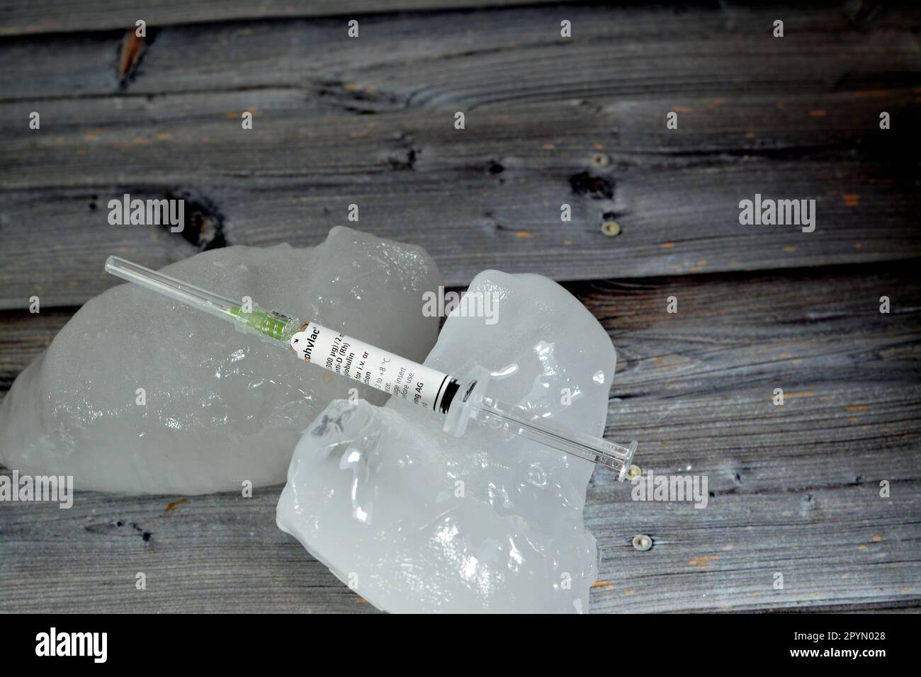 Cairo, Egypt, May 2 2023: Human anti-D (Rh) immunoglobulin Rhophylac ...