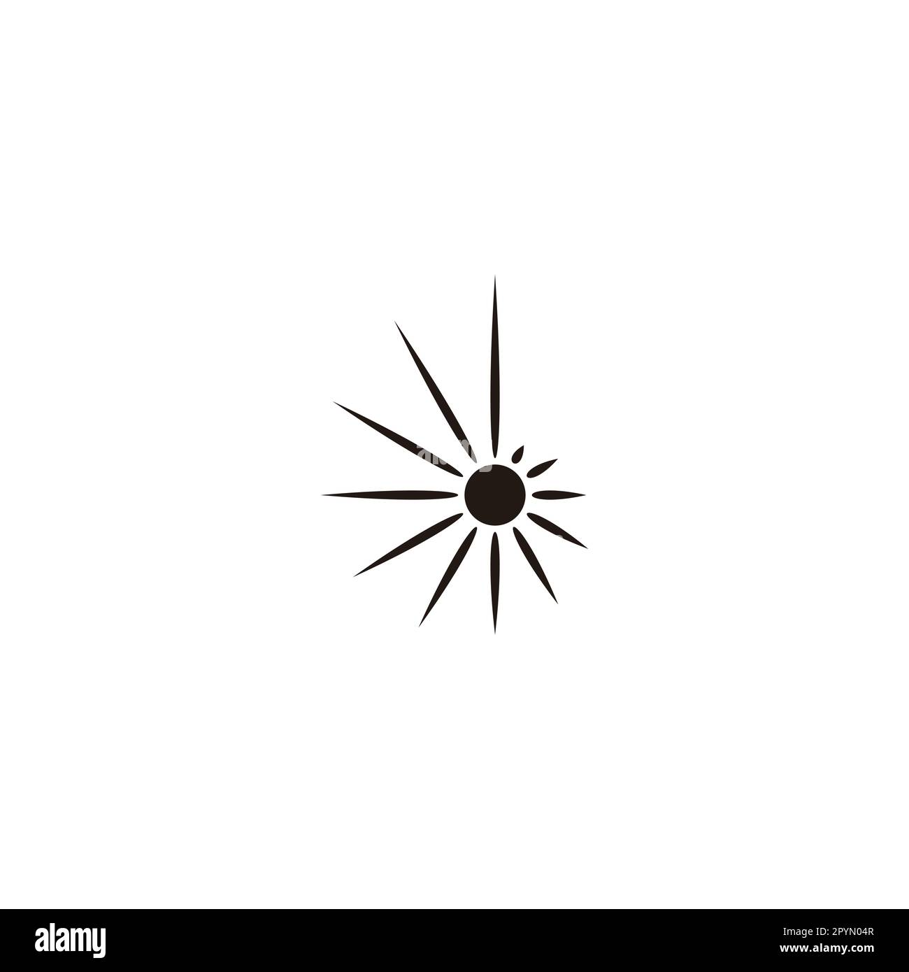 Sun, lines rounded geometric symbol simple logo vector Stock Vector ...