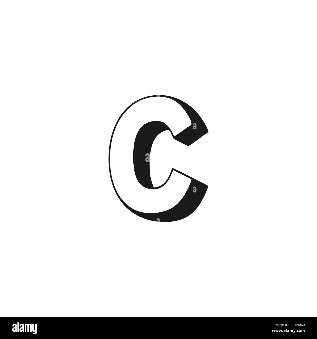 Letter C 3d geometric symbol simple logo vector Stock Vector Image & Art - Alamy