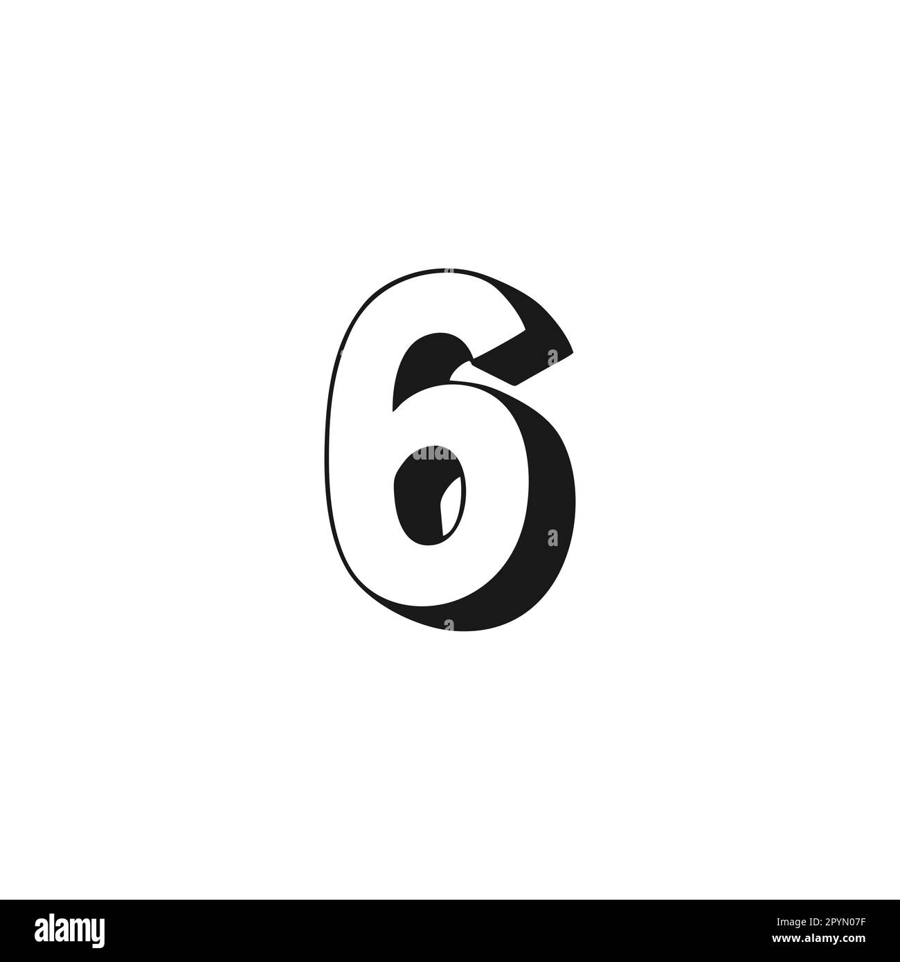 Number 6 3d geometric symbol simple logo vector Stock Vector Image & Art - Alamy