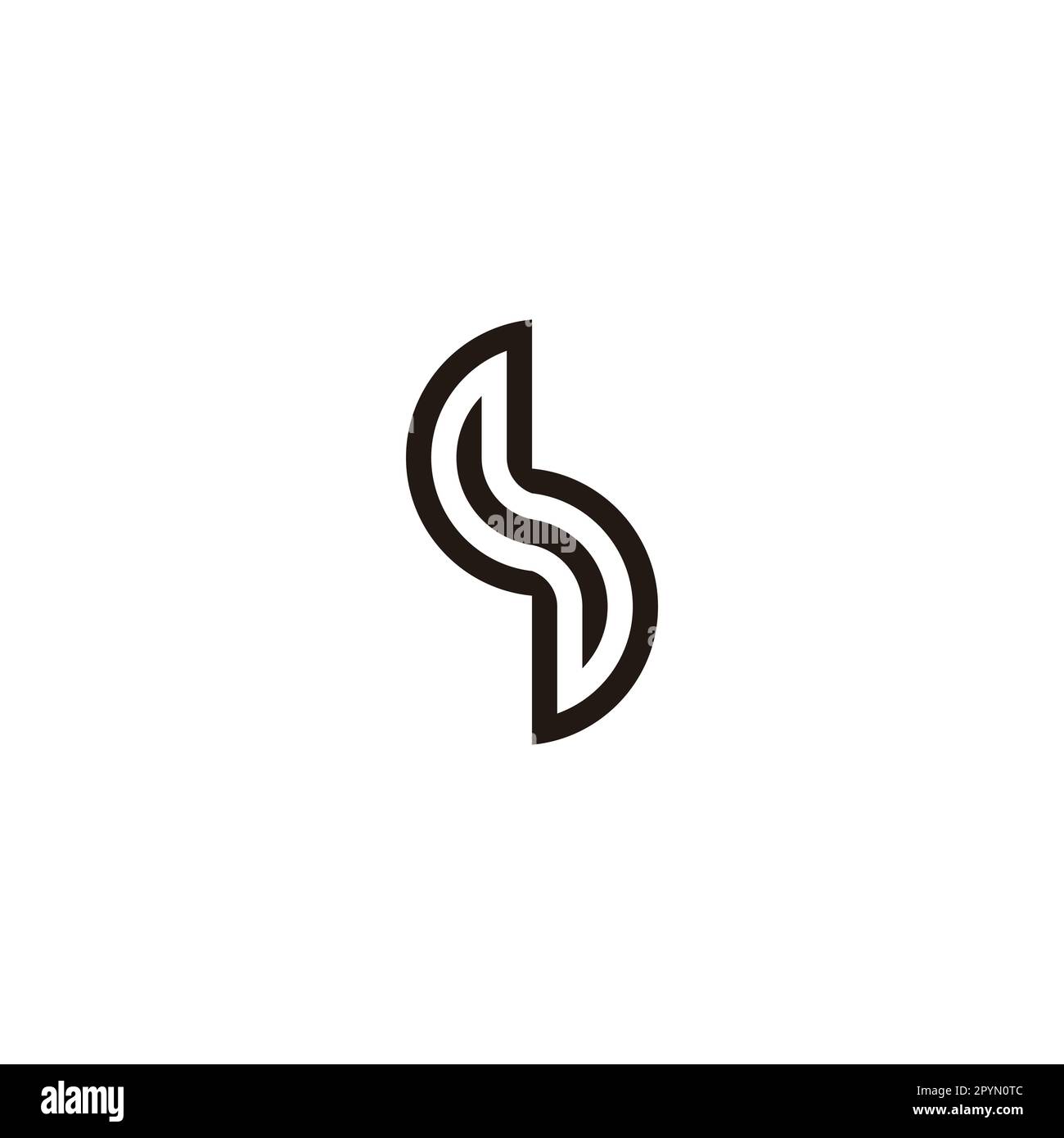Letter S, linear geometric symbol simple logo vector Stock Vector Image ...