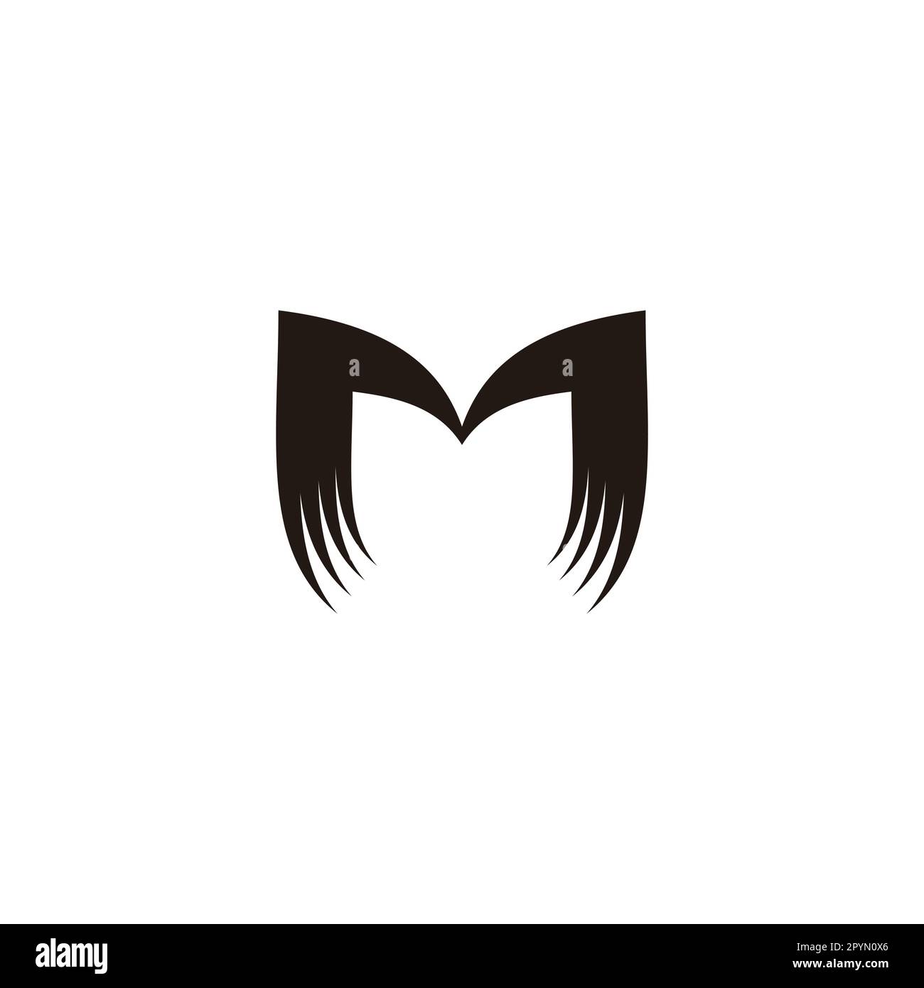 Letter M ribbon geometric symbol simple logo vector Stock Vector Image ...