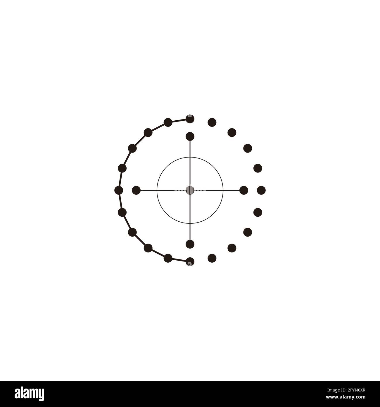 Letter C target, circle, dots geometric symbol simple logo vector Stock ...