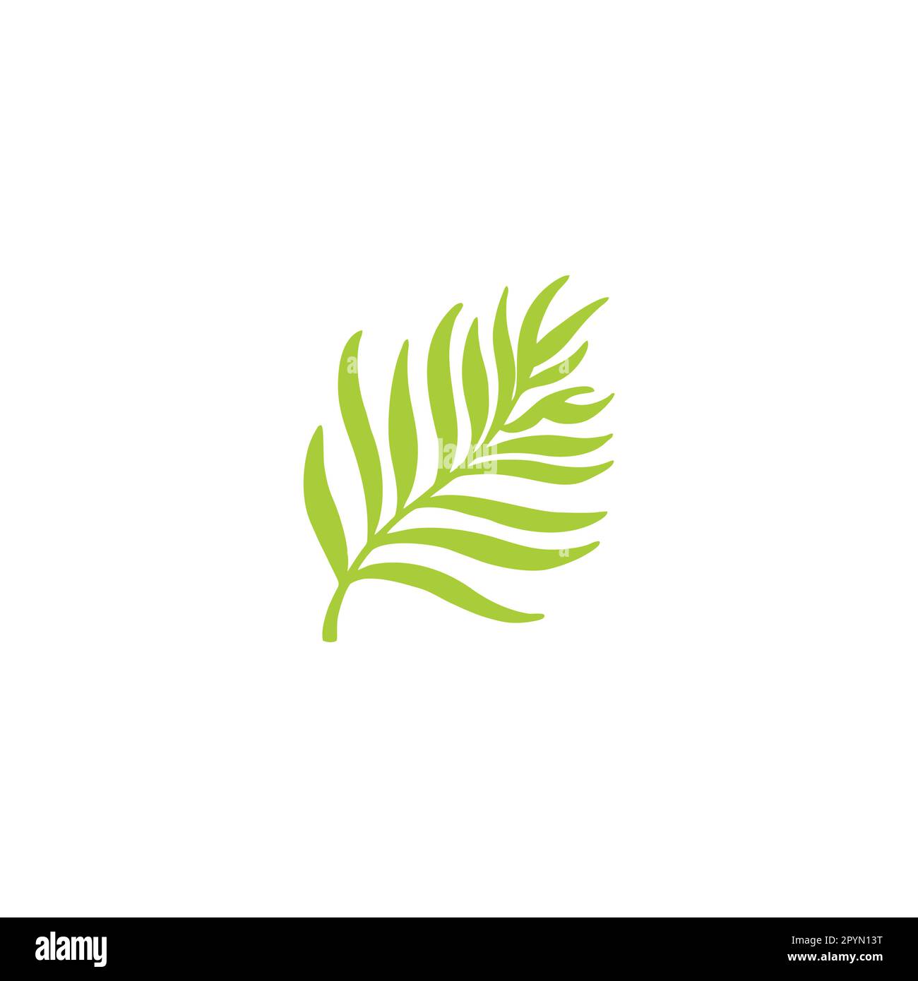 Leaf, seaweed geometric symbol simple logo vector Stock Vector Image ...