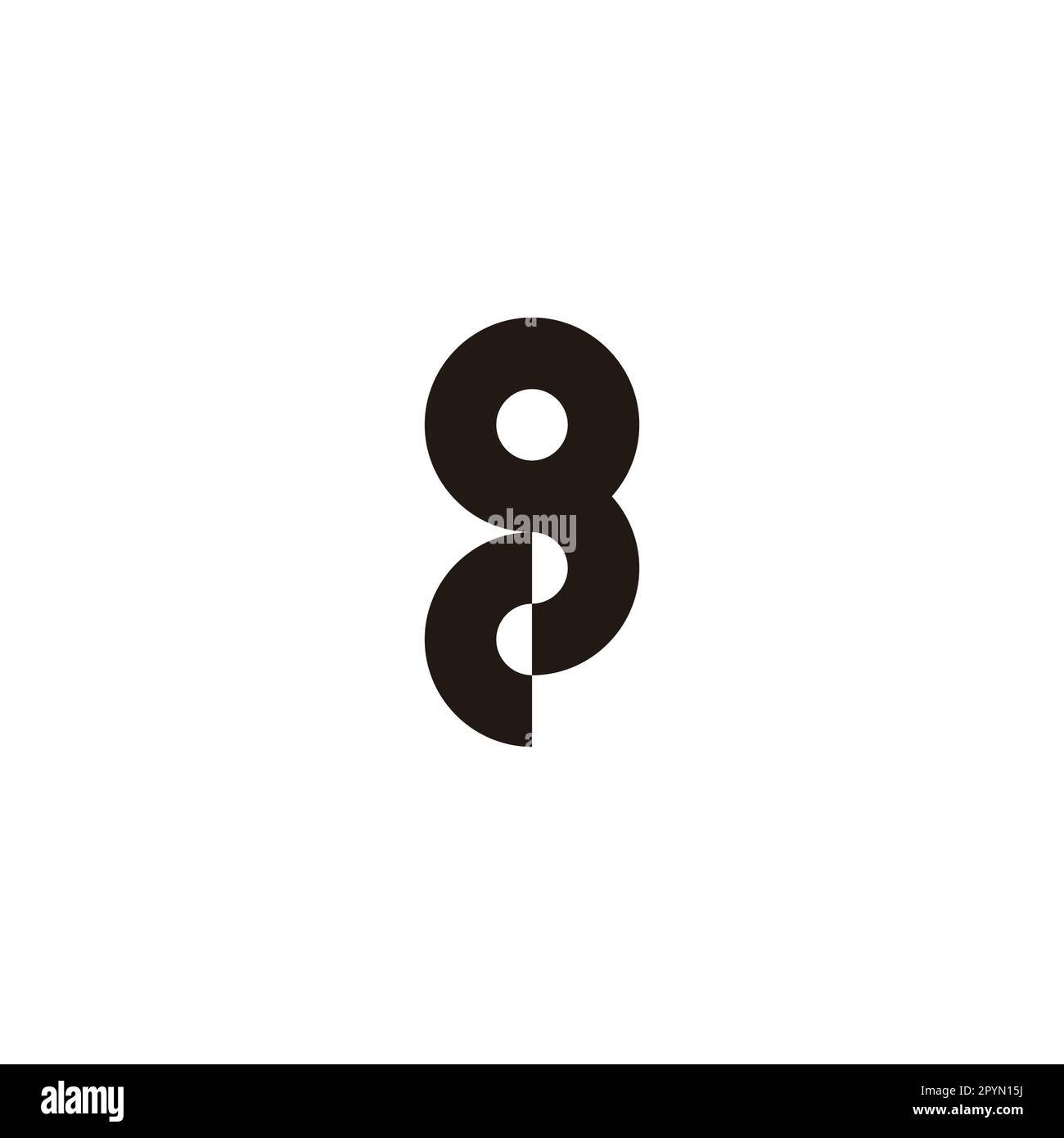 Number 9, letter c circle geometric symbol simple logo vector Stock ...