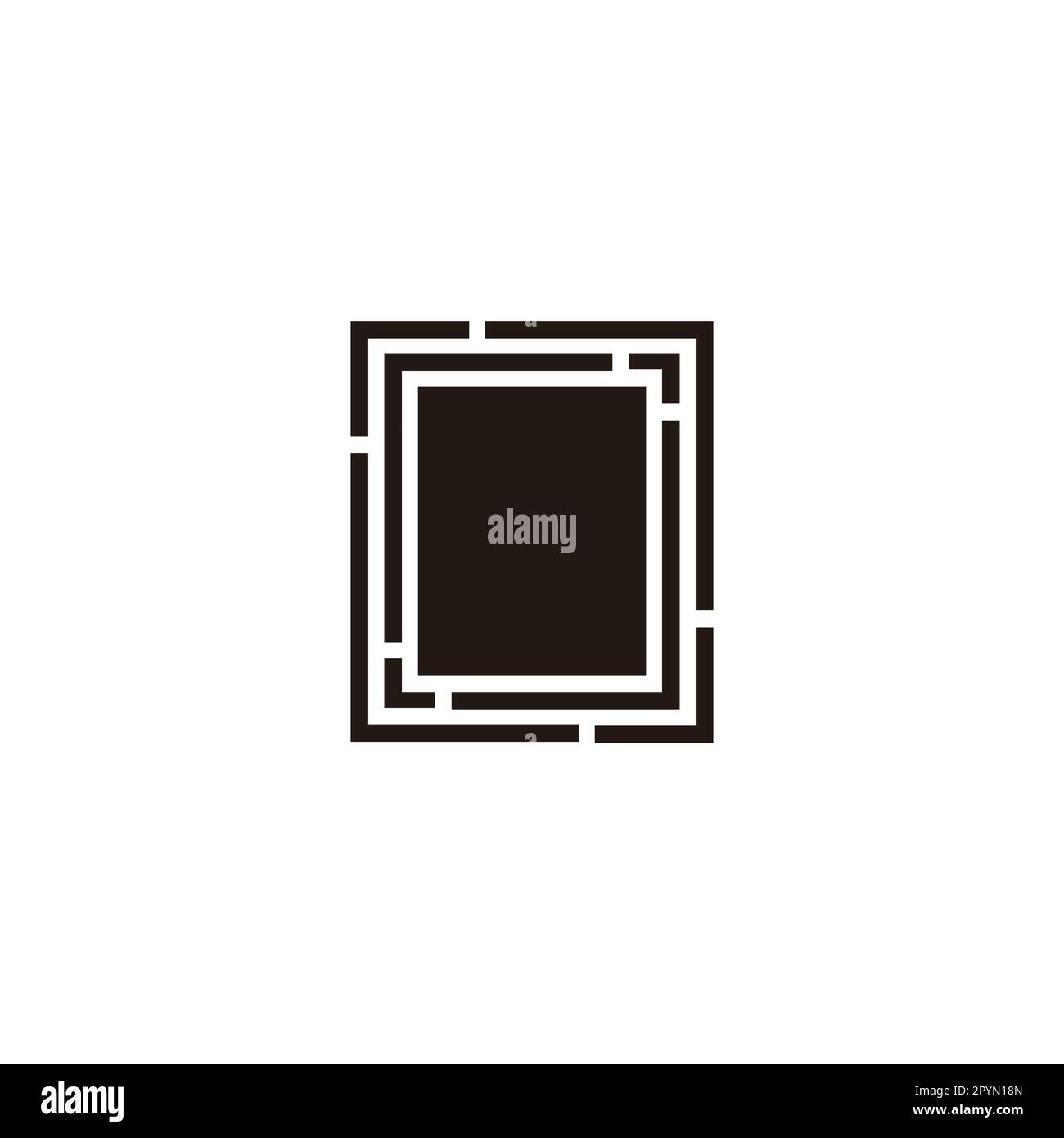 Figure, lines, squares technology geometric symbol simple logo vector ...