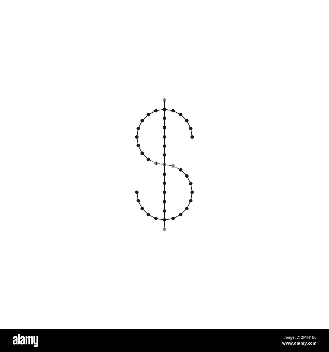 $, dollar, line molecule geometric simple symbol logo vector Stock ...