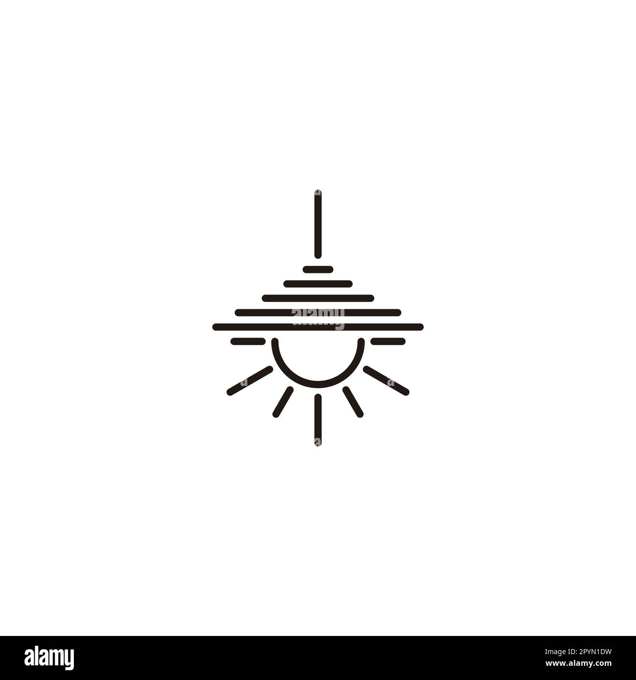 Lamp, lines, illustration geometric simple symbol logo vector Stock ...
