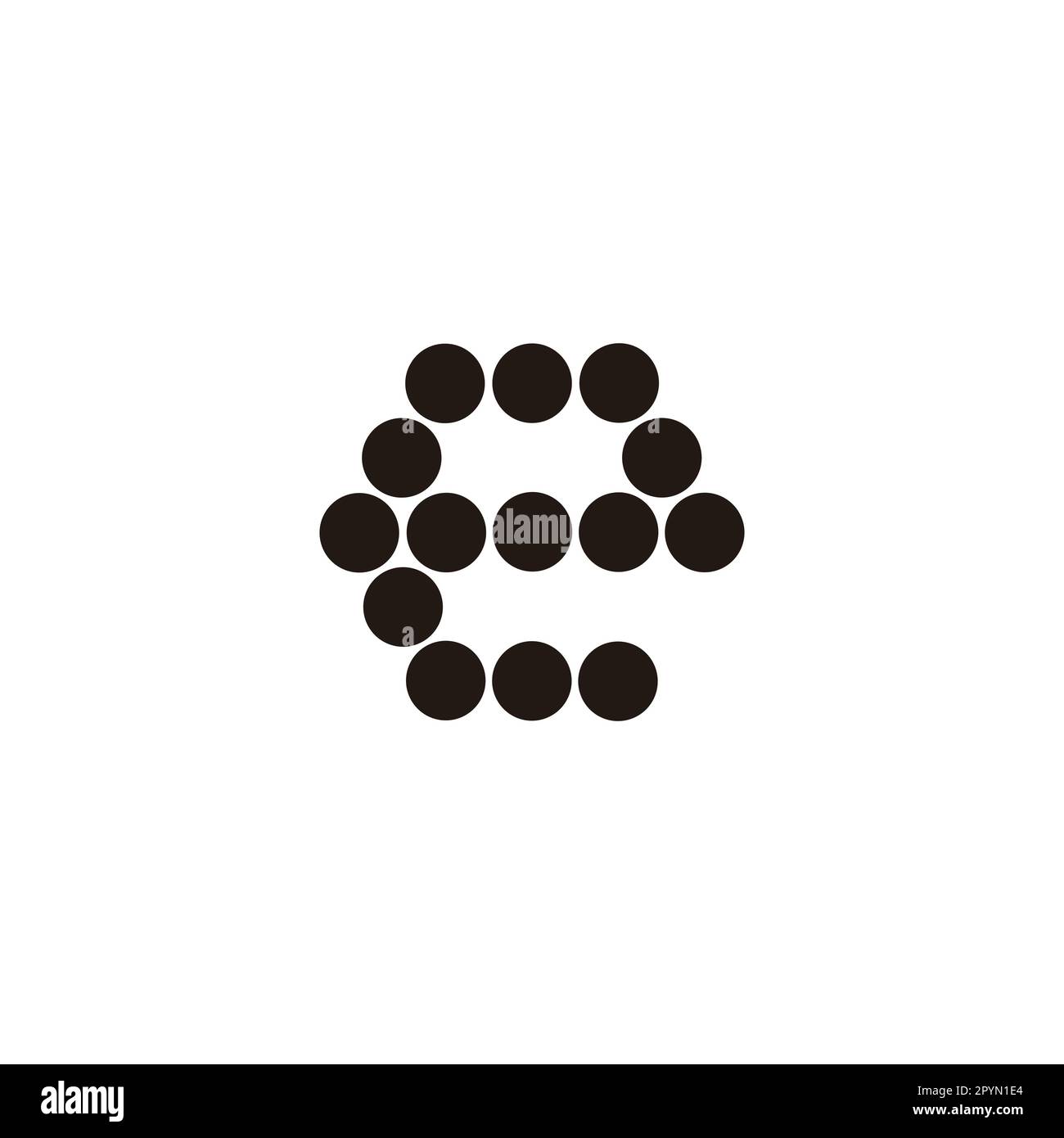 Letter e circles, hexagon geometric symbol simple logo vector Stock ...