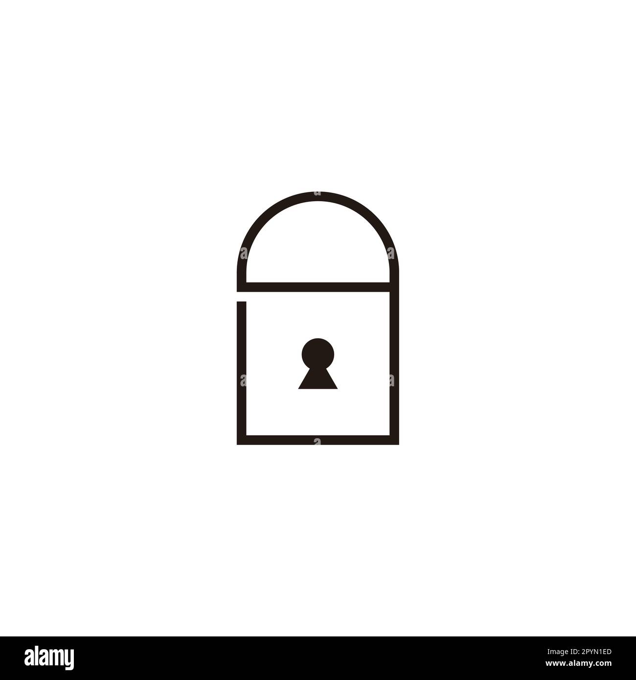 Letter g padlock, line geometric symbol simple logo vector Stock Vector ...