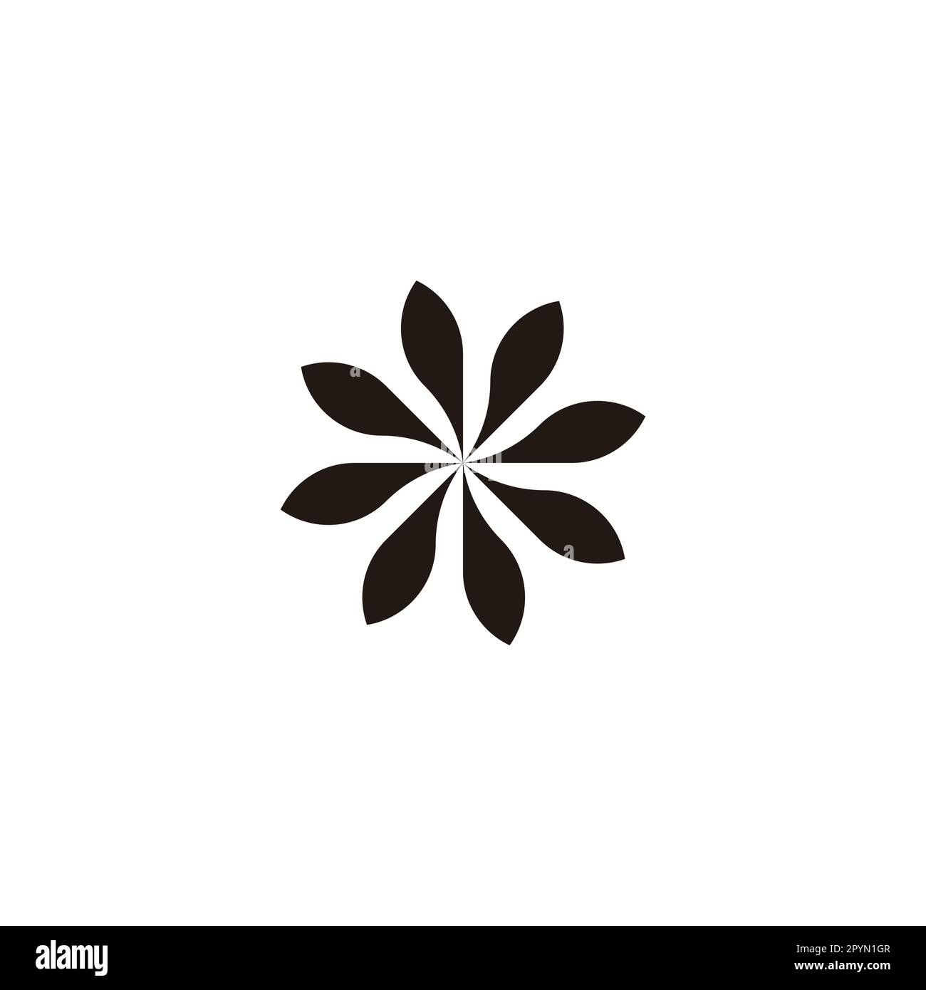 Flower, leaves geometric simple symbol logo vector Stock Vector Image ...