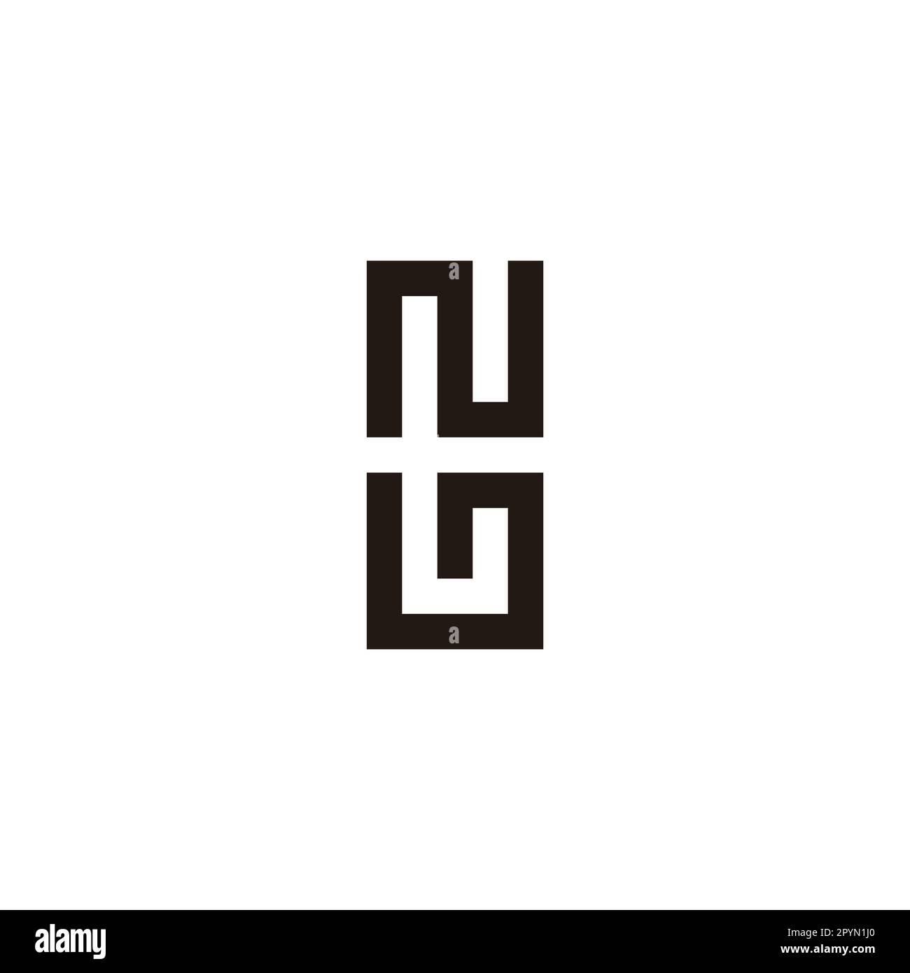 Letter N and L squares geometric symbol simple logo vector Stock Vector ...