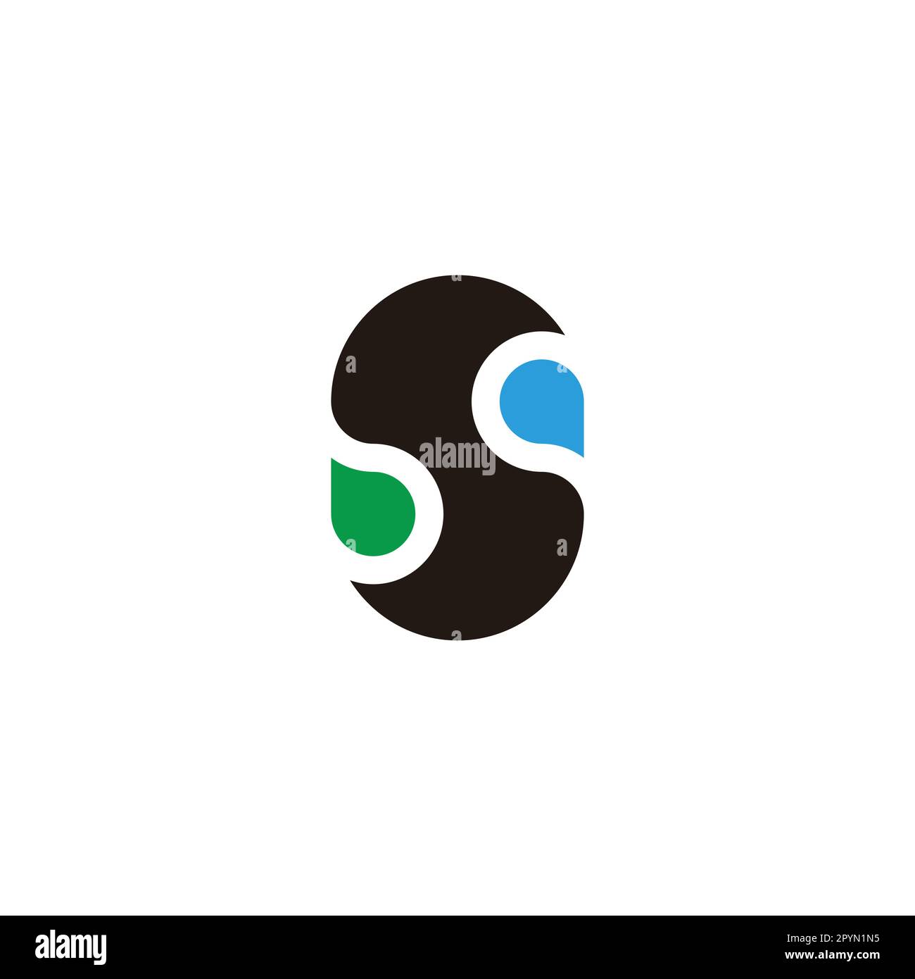 Letter S elements, capsule geometric simple symbol logo vector Stock ...