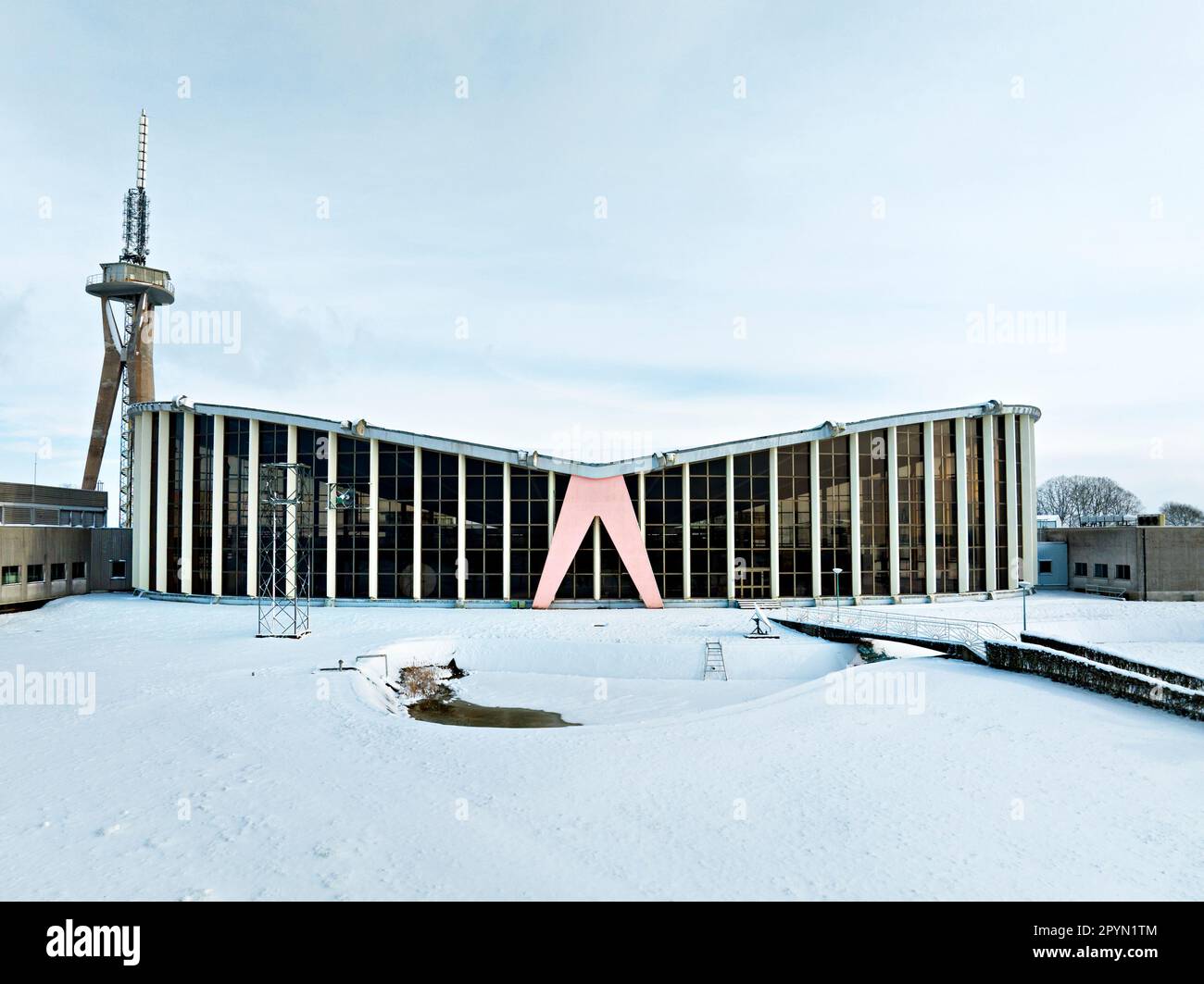 Building of the Europe 1 transmitter in Ueberherrn-Berus, Saarland ...