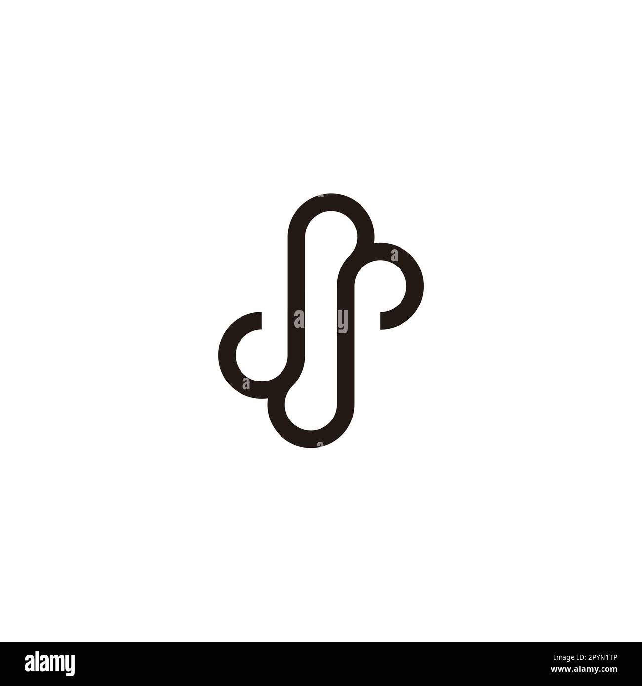 Letter ss, line, unique geometric simple symbol logo vector Stock ...