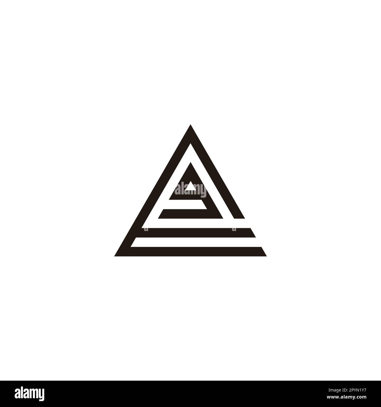 Letter g in E, triangle simple symbol logo vector Stock Vector Image ...