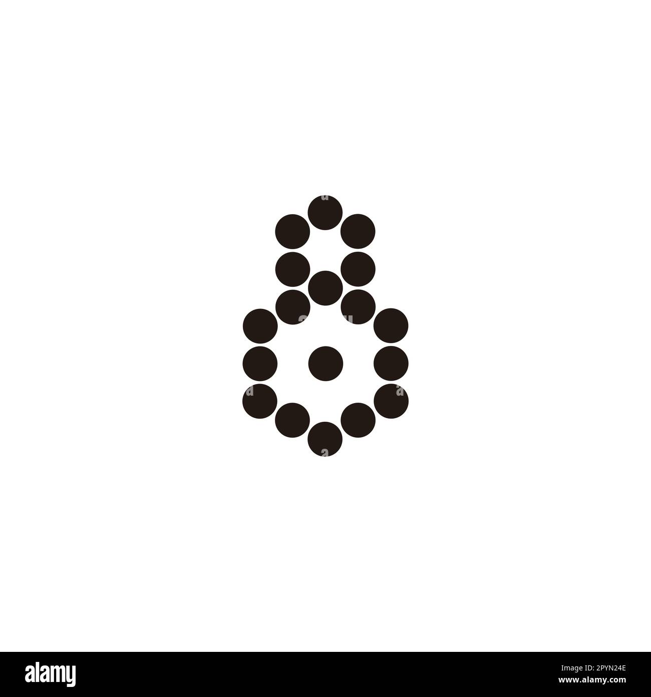 Number 8, circles, hexagon geometric simple symbol logo vector Stock ...