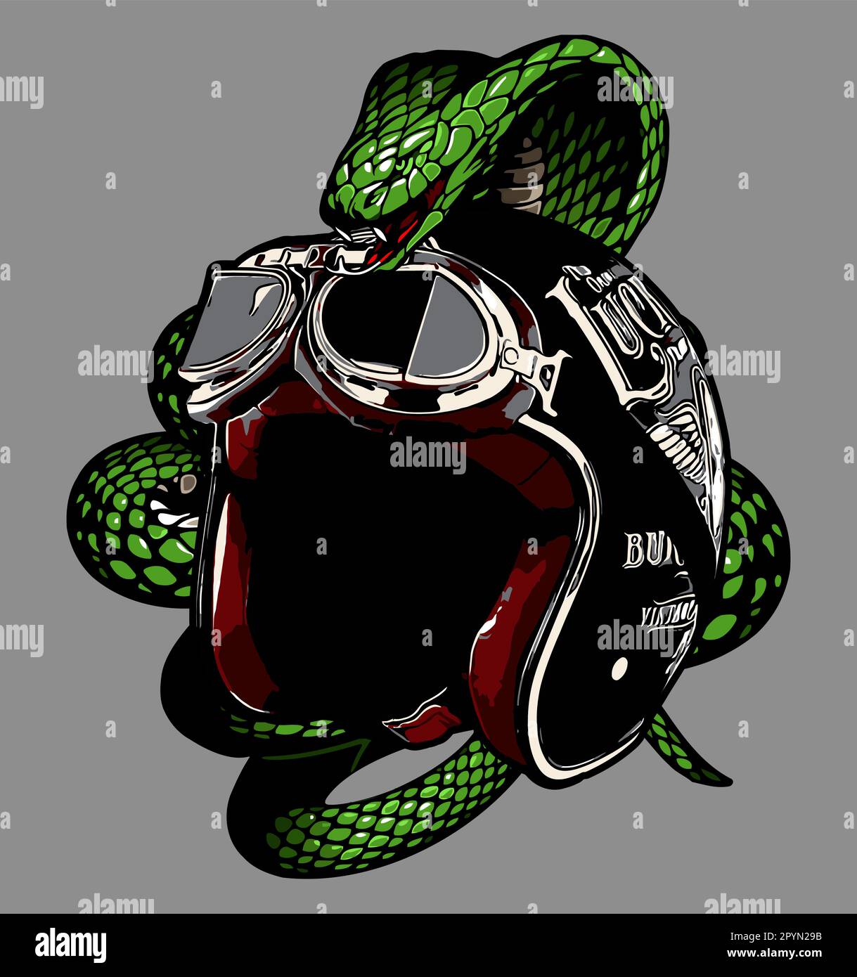 helmet and snake Stock Vector Image & Art - Alamy