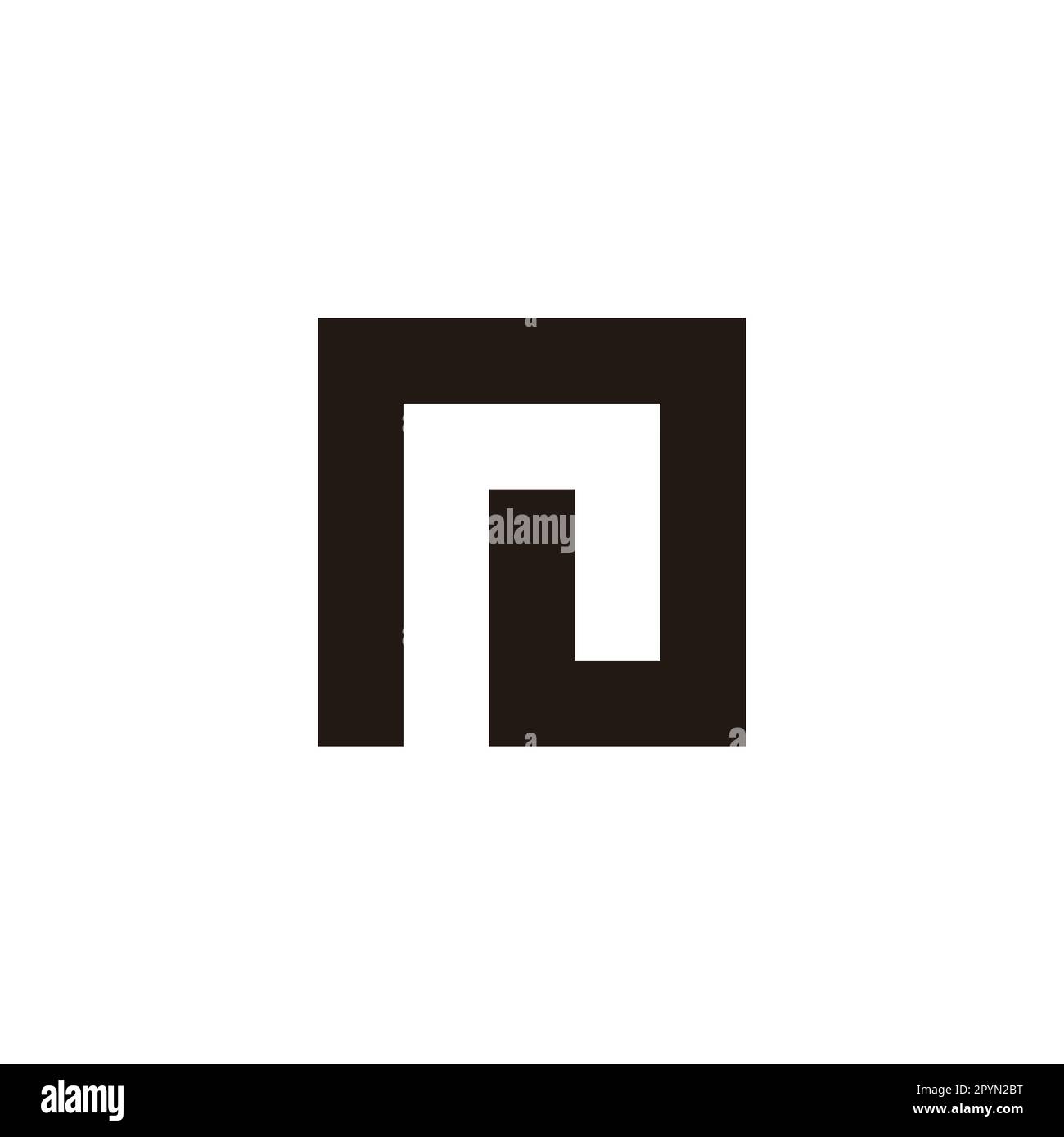 Letter r or n square geometric symbol simple logo vector Stock Vector Image & Art - Alamy