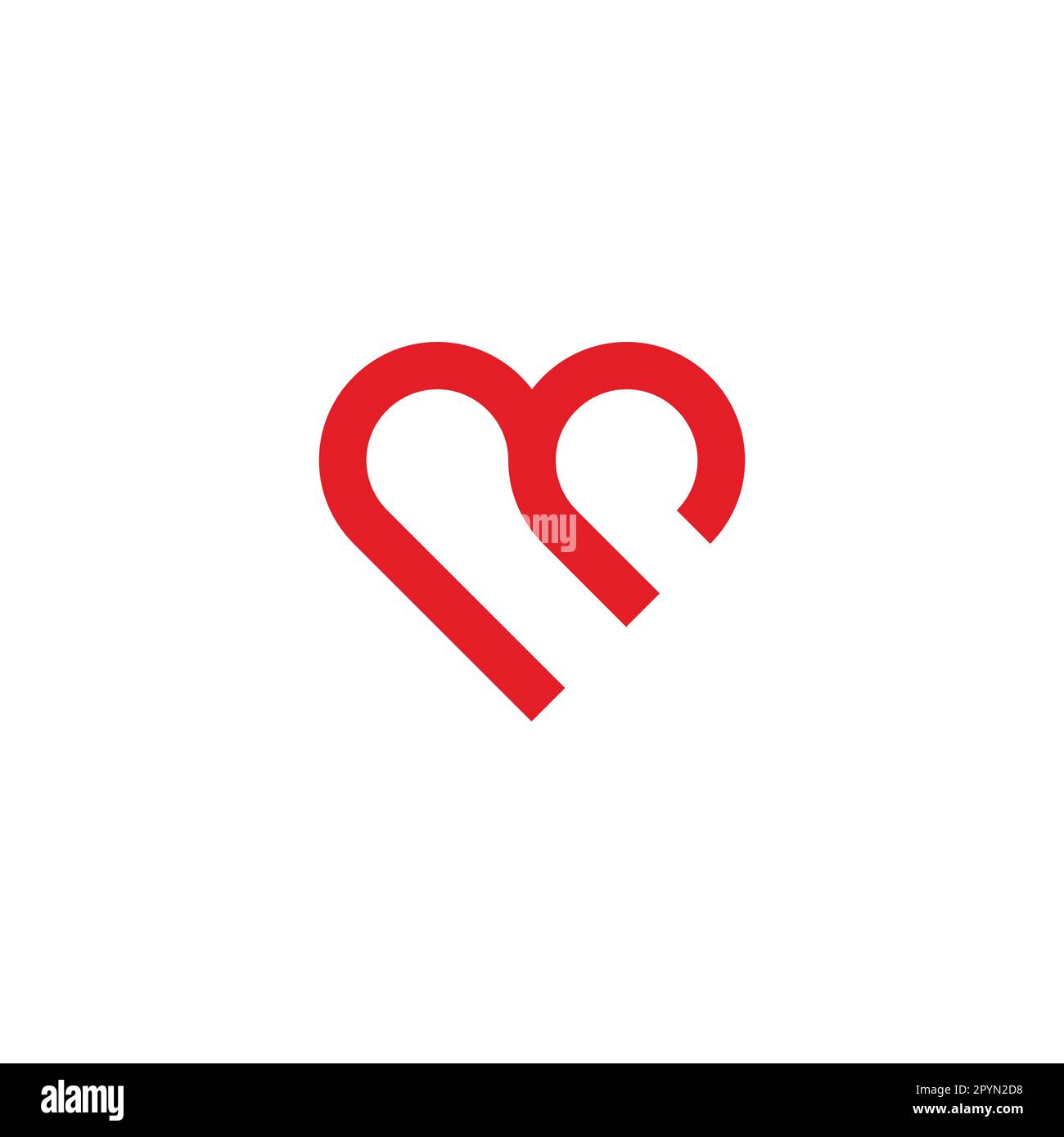 Alphabet P Logo Heart