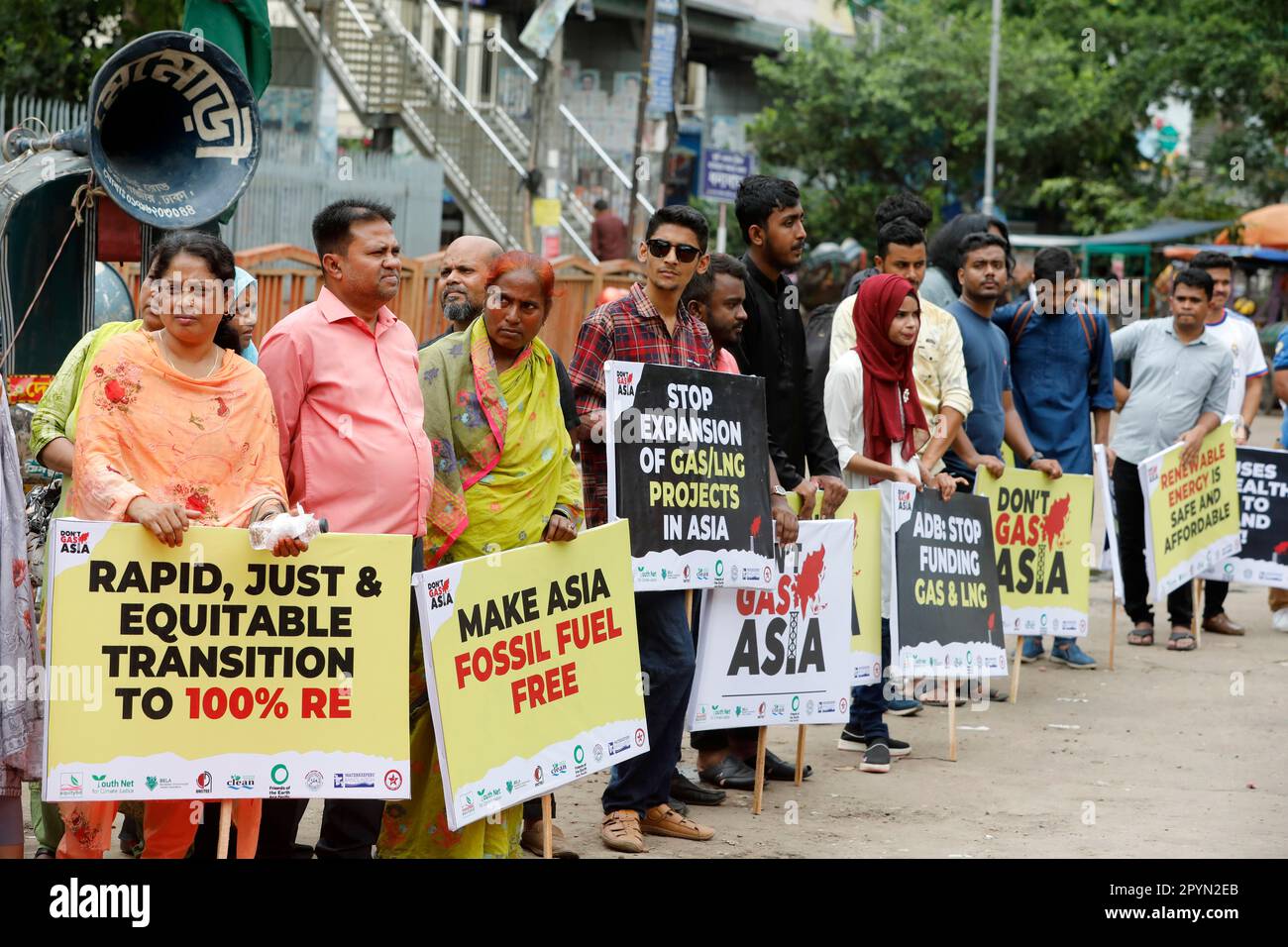 Dhaka, Bangladesh - May 04, 2023: Several environmentalist ...