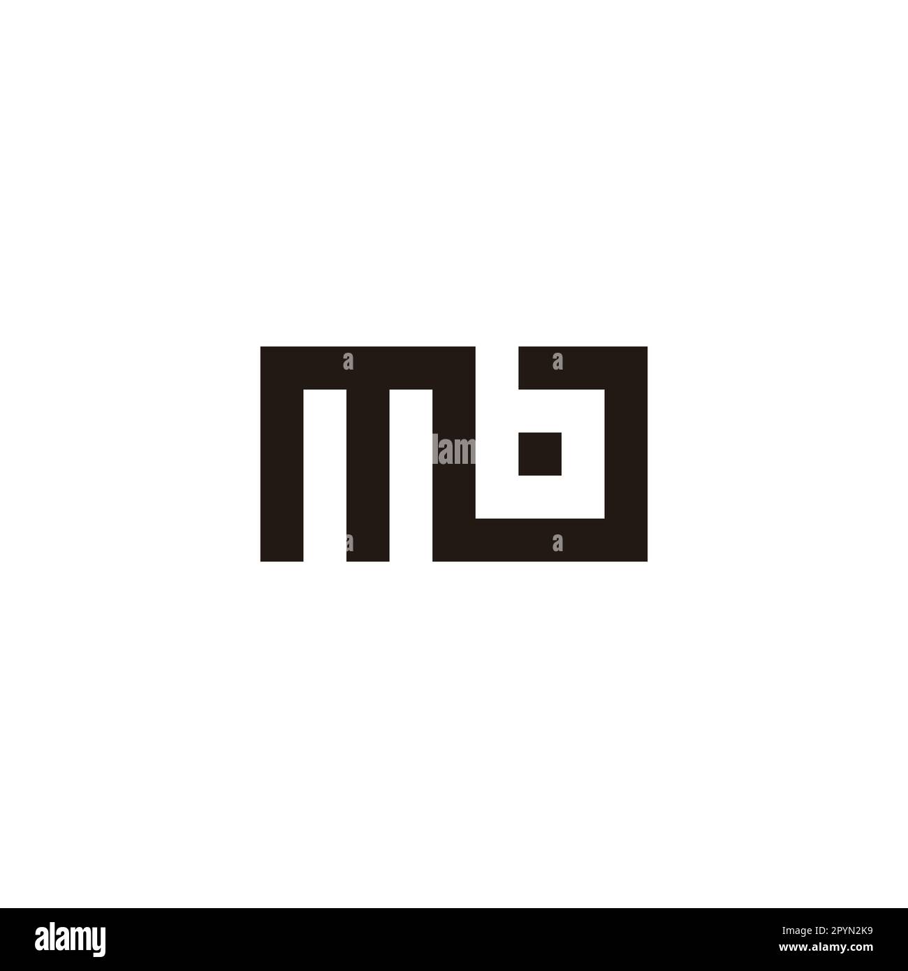 Letter mb square geometric simple symbol logo vector Stock Vector Image ...