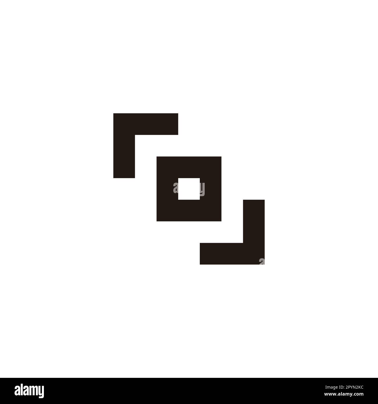 Letter r, o and J square geometric simple symbol logo vector Stock ...