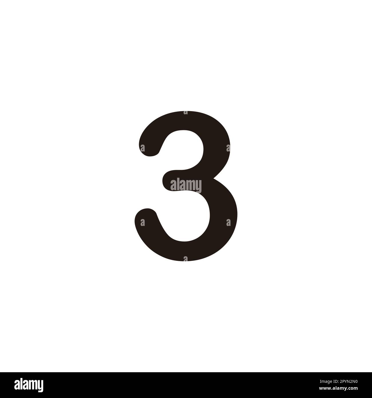 Number 3 outline geometric simple symbol logo vector Stock Vector Image ...