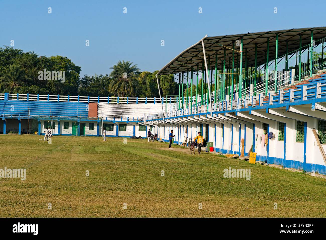 small kids playing cricket in stadium playground in india Stock Photo ...