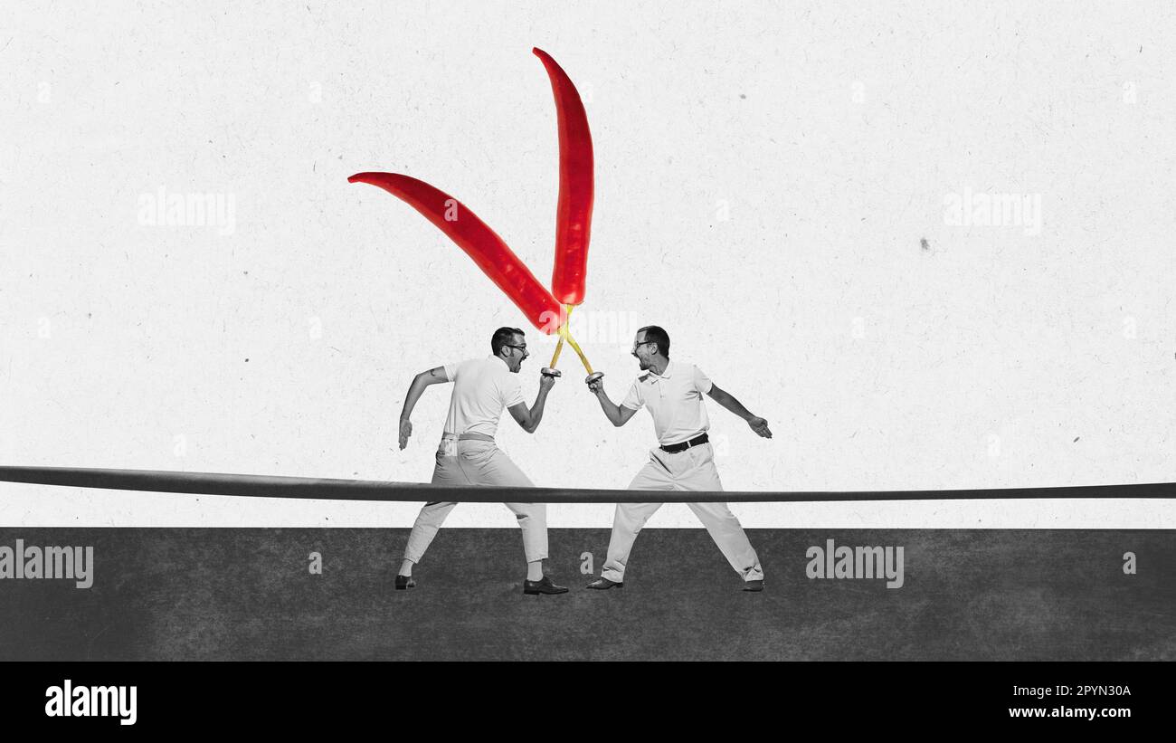 Two men sword fencing hi-res stock photography and images - Alamy