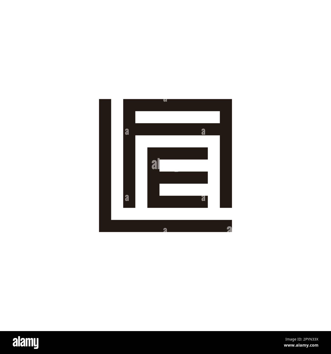 Letter L, A and E square geometric simple symbol logo vector Stock Vector Image & Art - Alamy