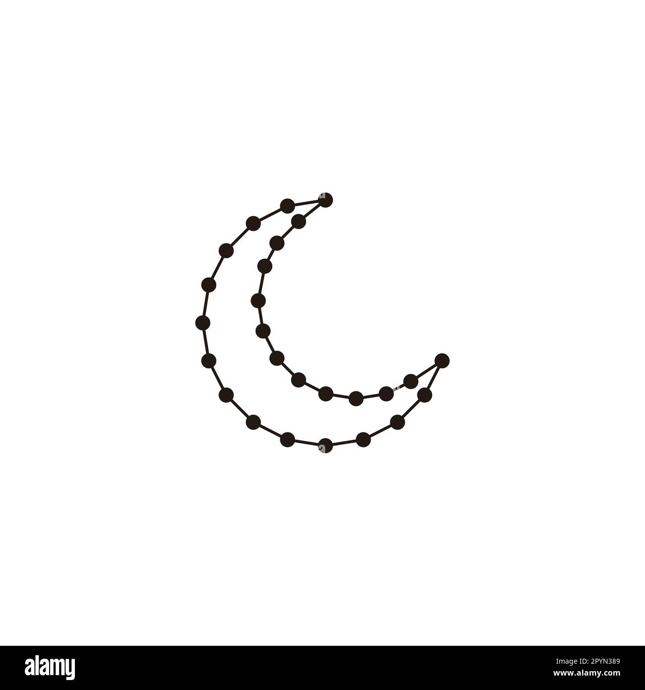 Crescent moon, molecules geometric simple symbol logo vector Stock ... Crescent moon, molecules geometric simple symbol logo vector Stock ...
