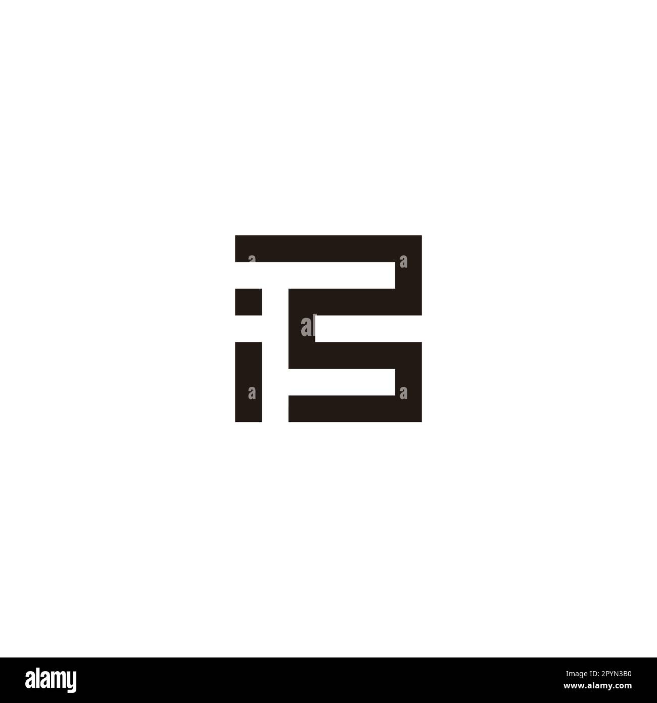 Letter i number 3 square geometric symbol simple logo vector Stock ...