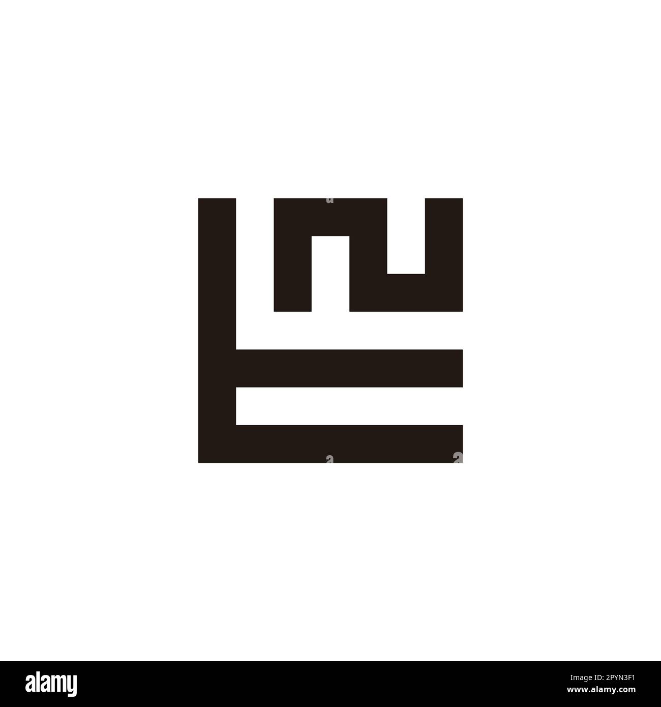 Letter tN building, square geometric simple symbol logo vector Stock ...